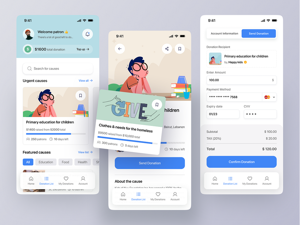 Crowdfunding Mobile App UI Design by Md. Shahadat Hussain for DroitLab ...
