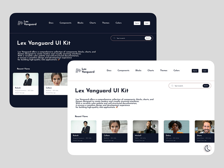 Lex Vanguard UI Kit — Light & Dark Mode by Shaiharan on Dribbble