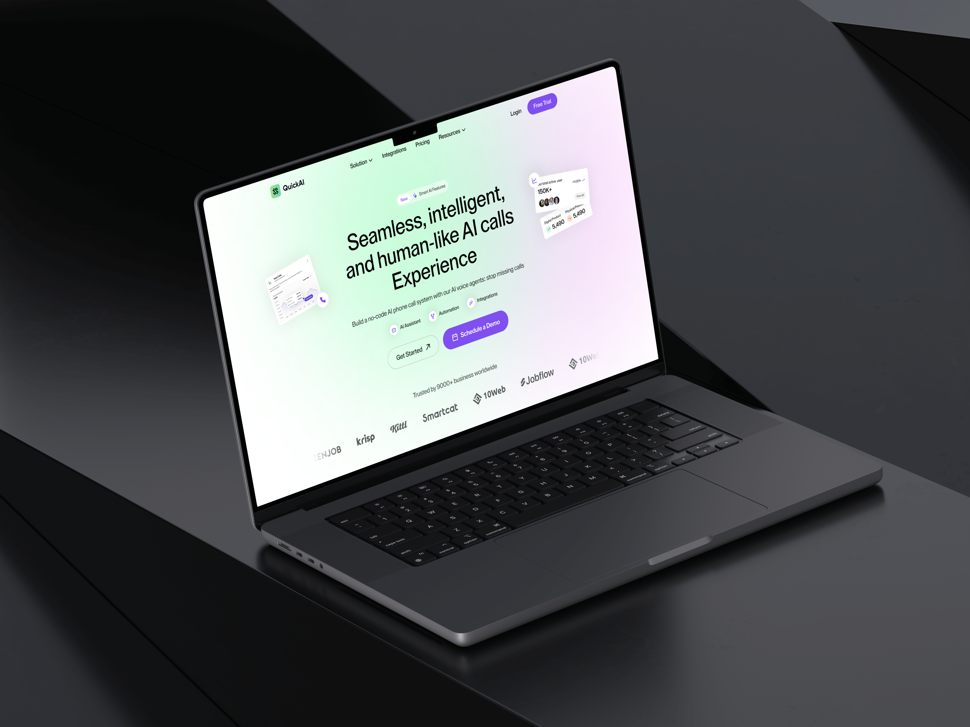 QuickAI - AI Agent SaaS Website | UIUX by Shahid Miah UI UX Designer ...