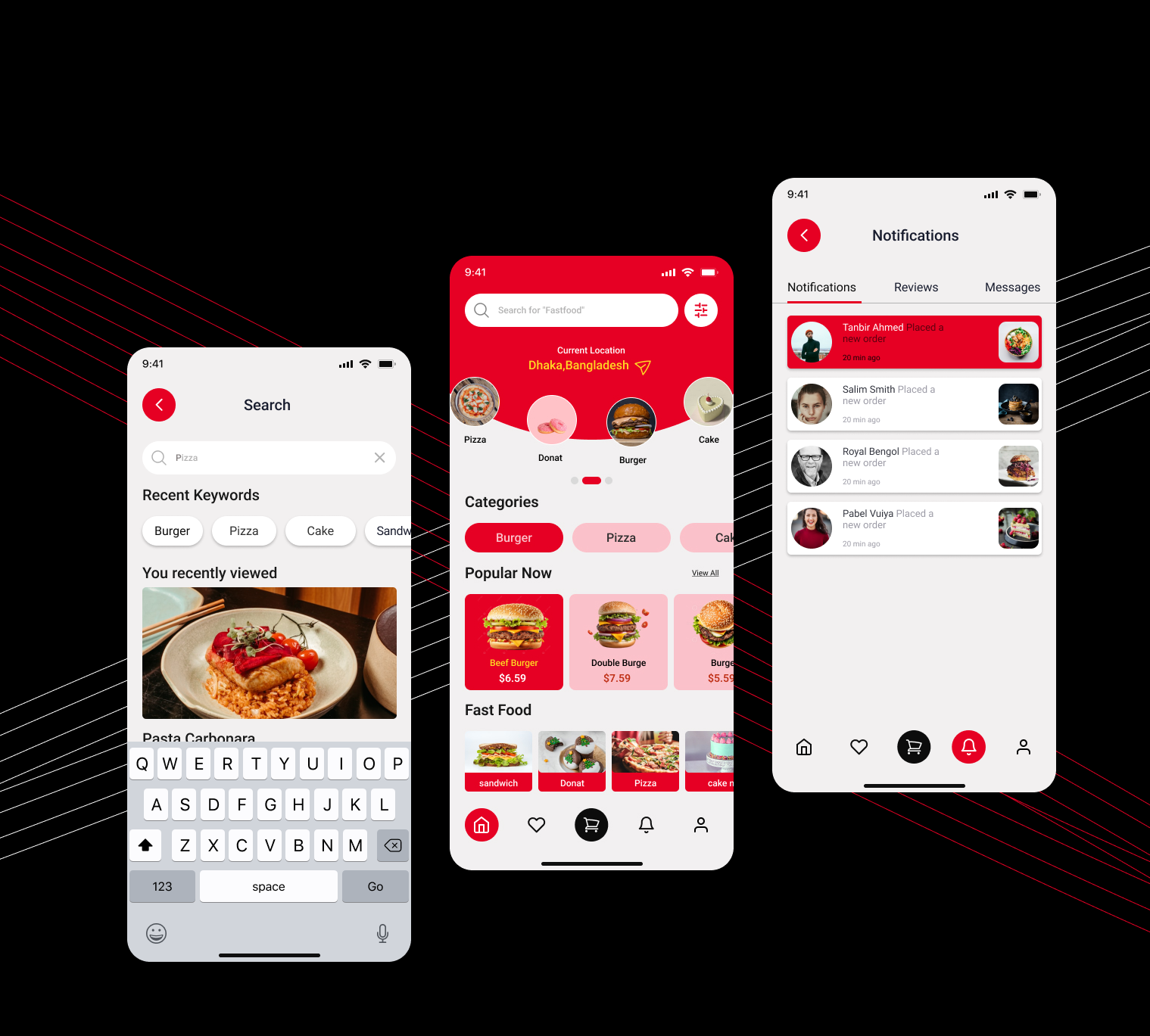 Food App UI Design by Mohammad Oalid Hasan on Dribbble