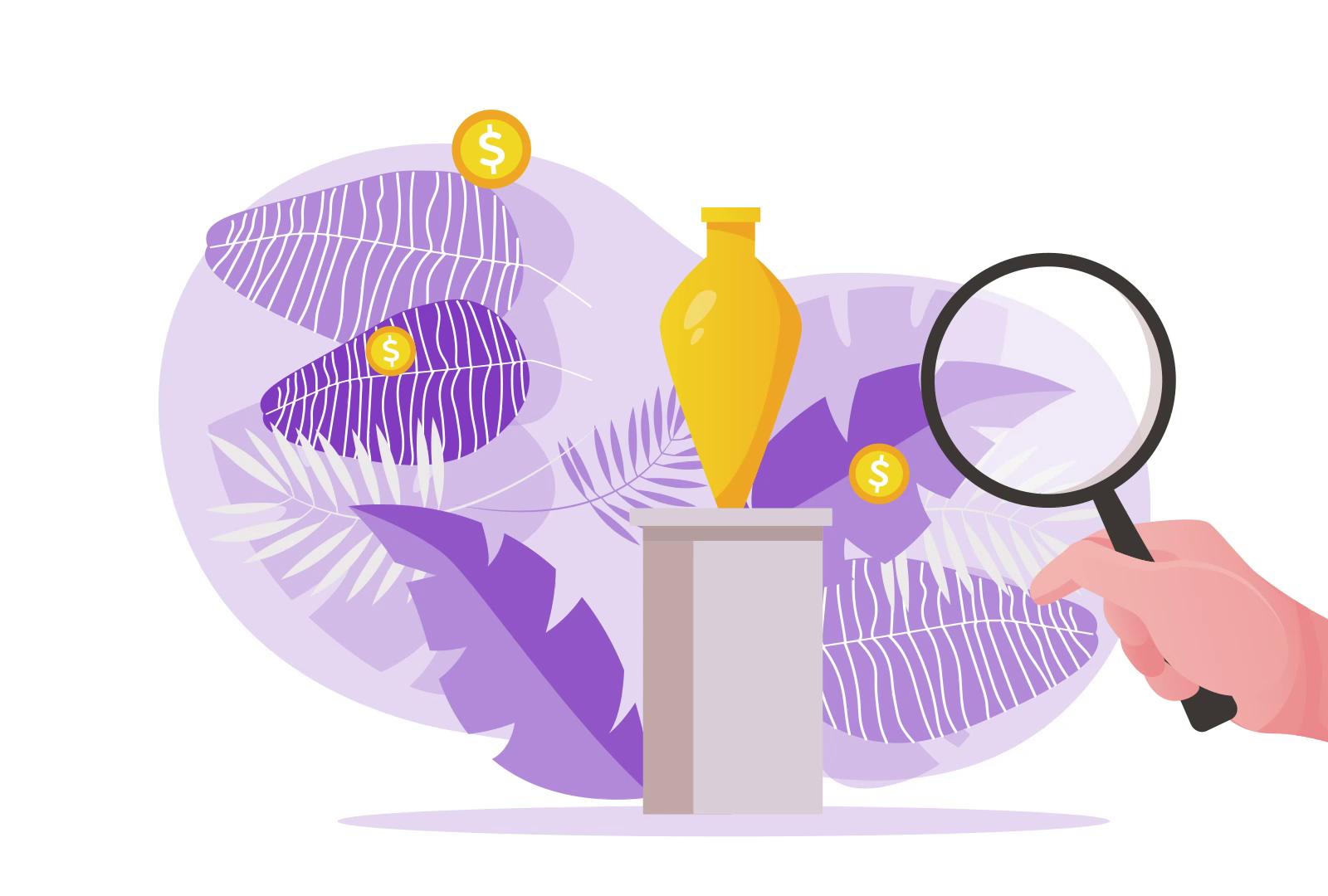 Interactive Animation Showcasing a Magnifying Glass Effect on a by ...