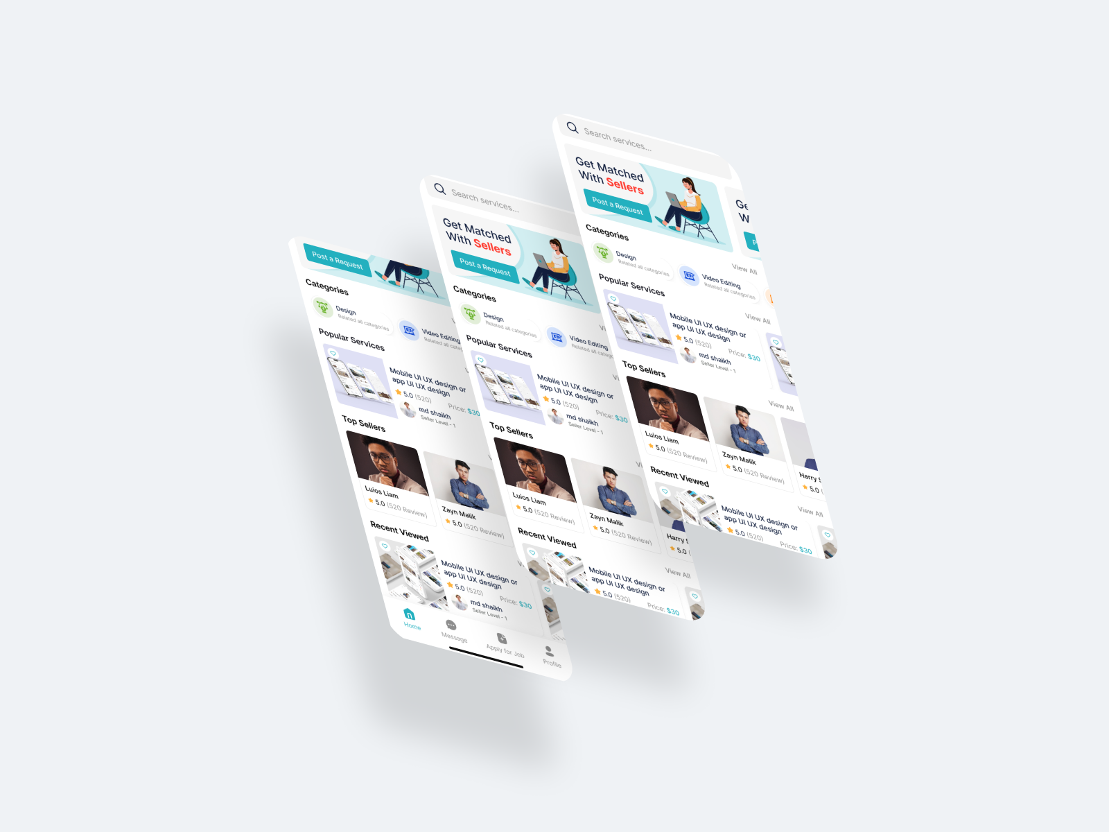 Freelancing App UI Design by Mohammed shaikh on Dribbble