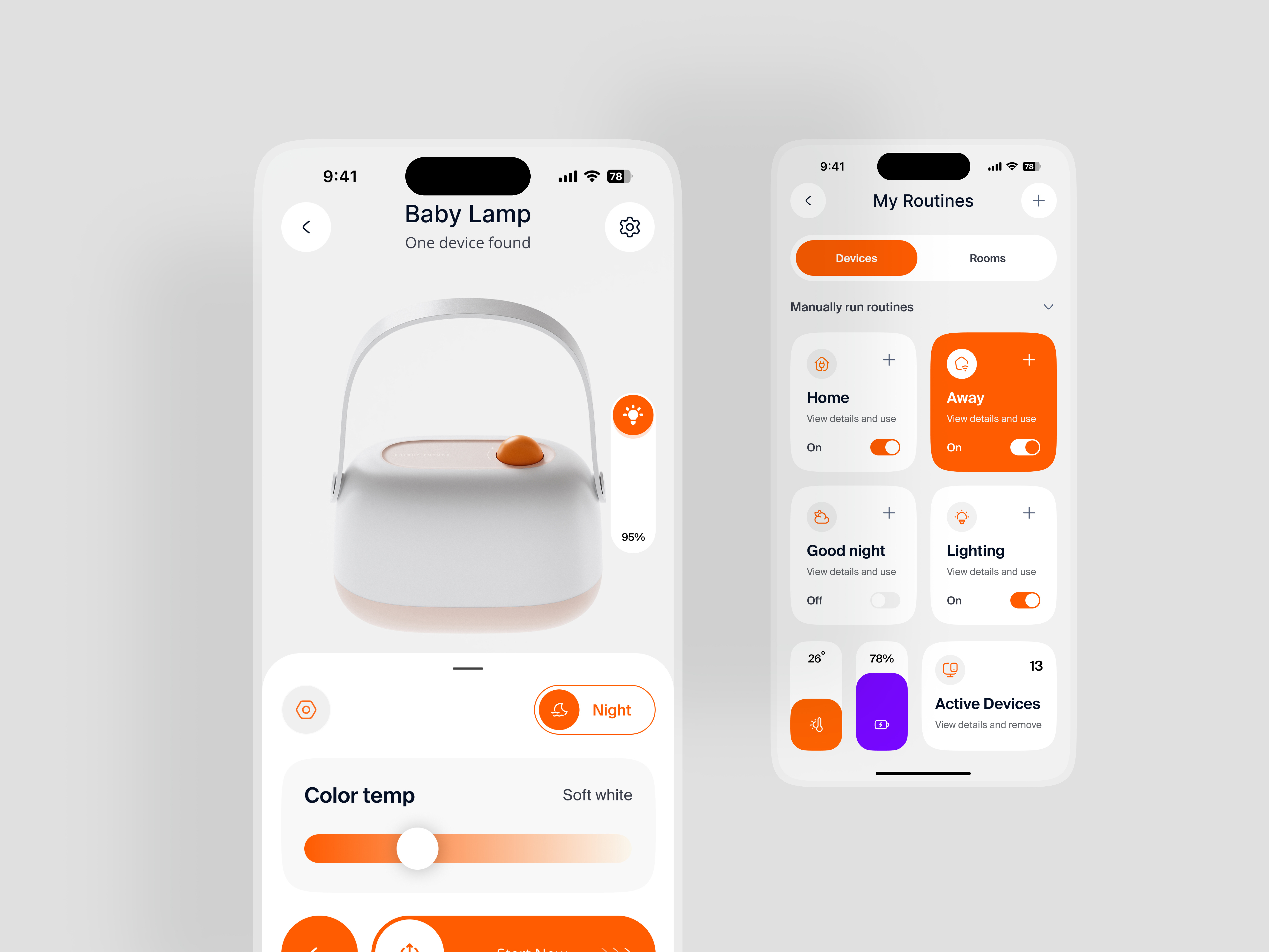 Smart lamp Mobile App by Sheikh Nazmul on Dribbble