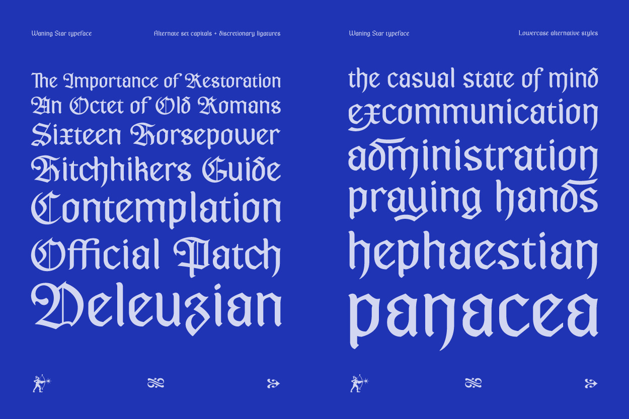 Waning Star Typeface by Heavy Symmetry on Dribbble