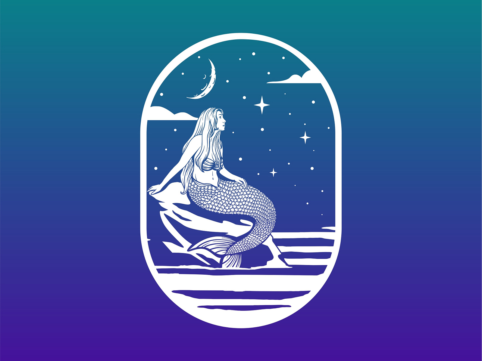 Mermaid Illustration Logo by Uqierese on Dribbble