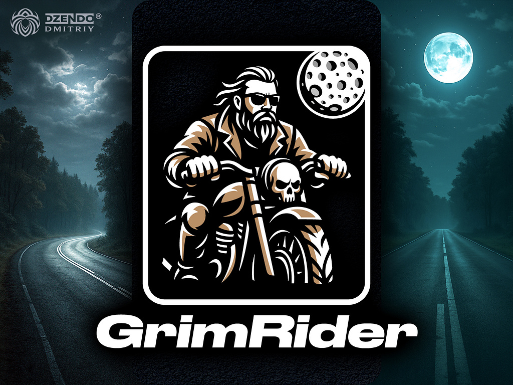 Grim Rider logo by Dmitriy DZENDO on Dribbble