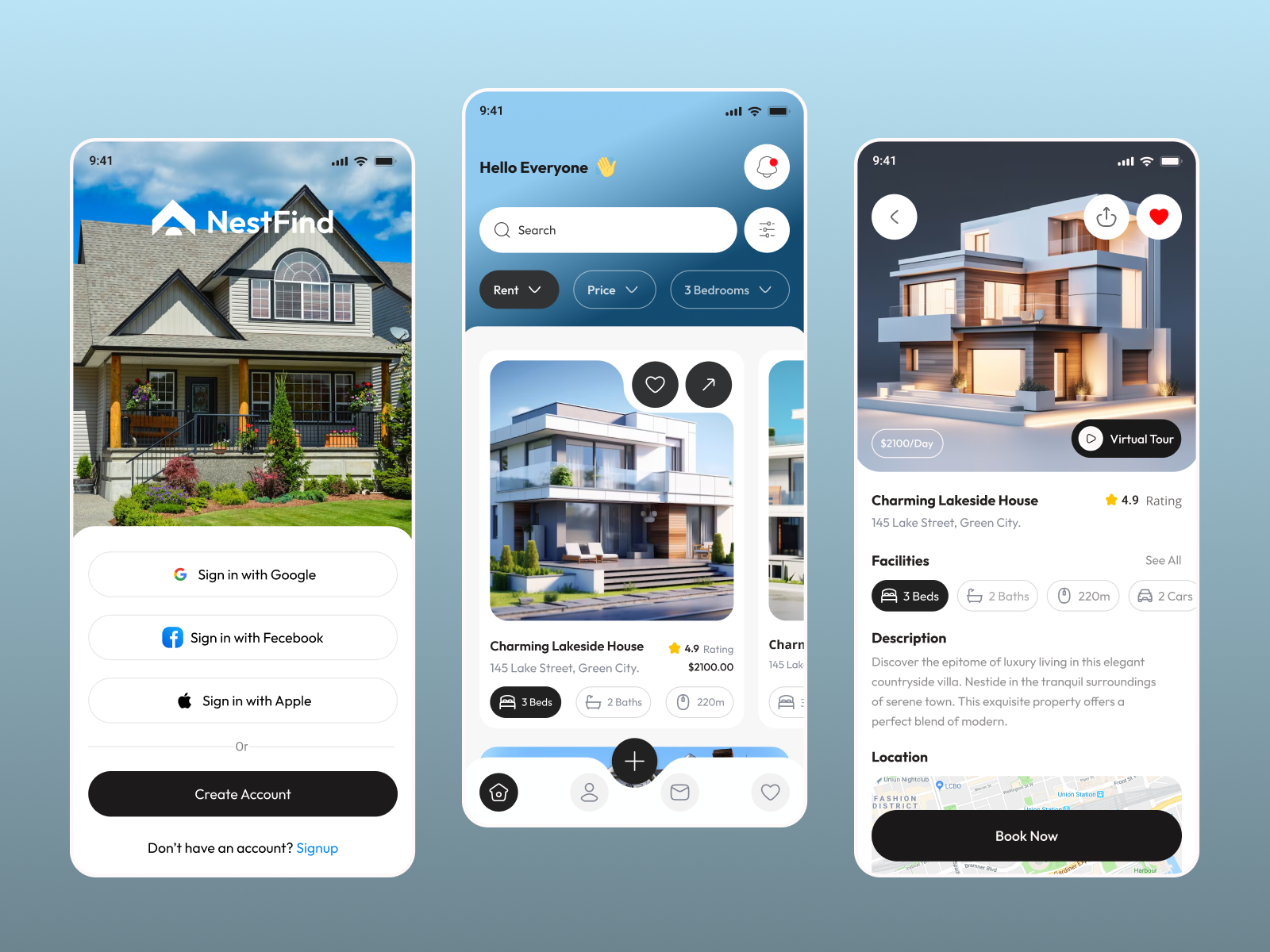 Real Estate Mobile App Design by UIPalash on Dribbble
