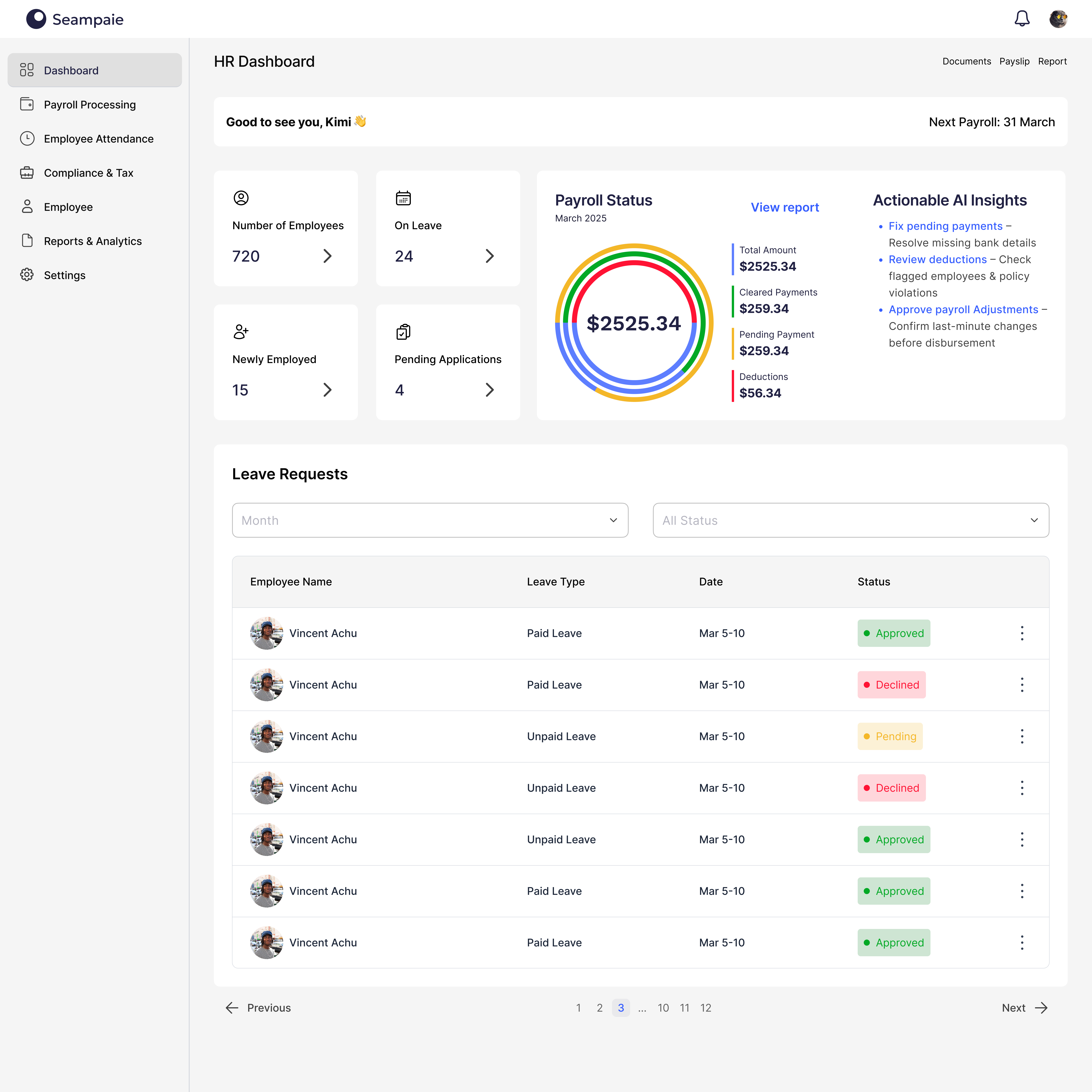 AI Powered HR & Payroll Management System by Aldred Ndaeyo on Dribbble
