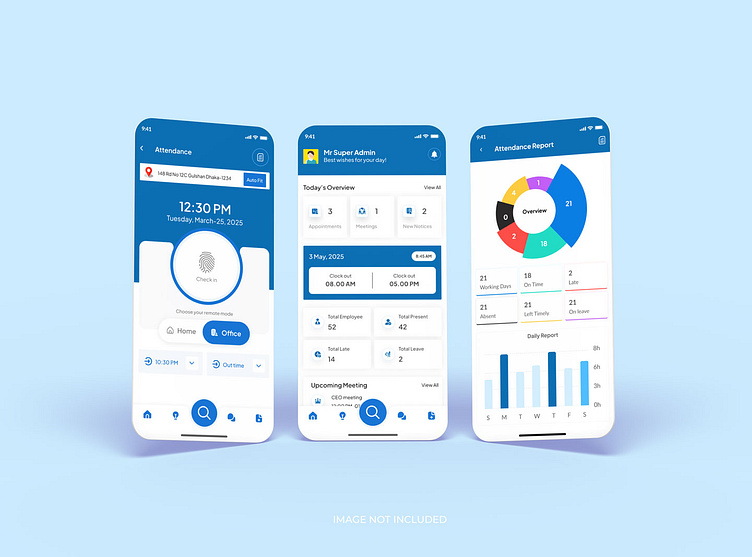 Modern Attendance App UI Design by Sohel Rana on Dribbble