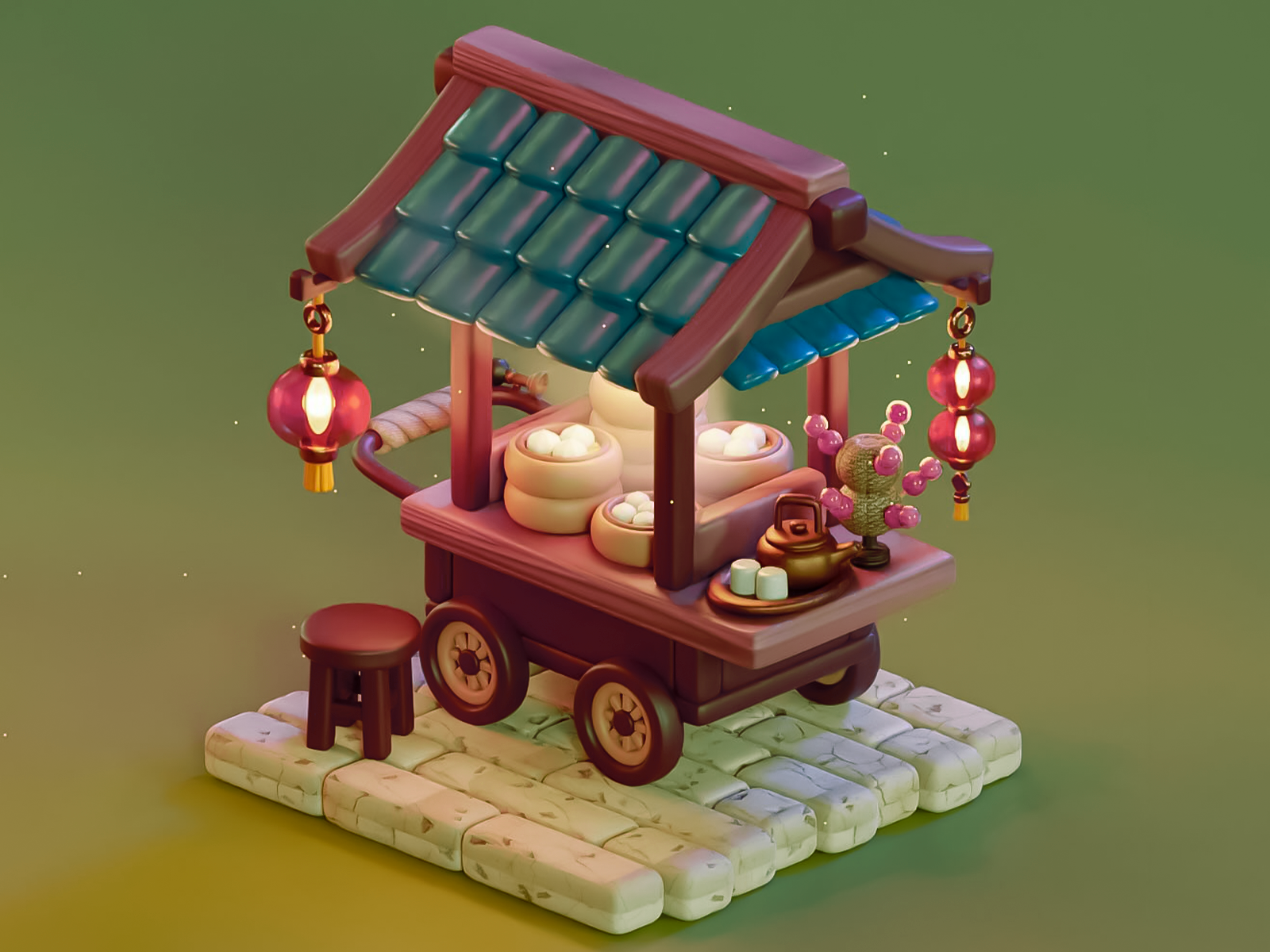 Dim Sum Street Cart by xarteg on Dribbble