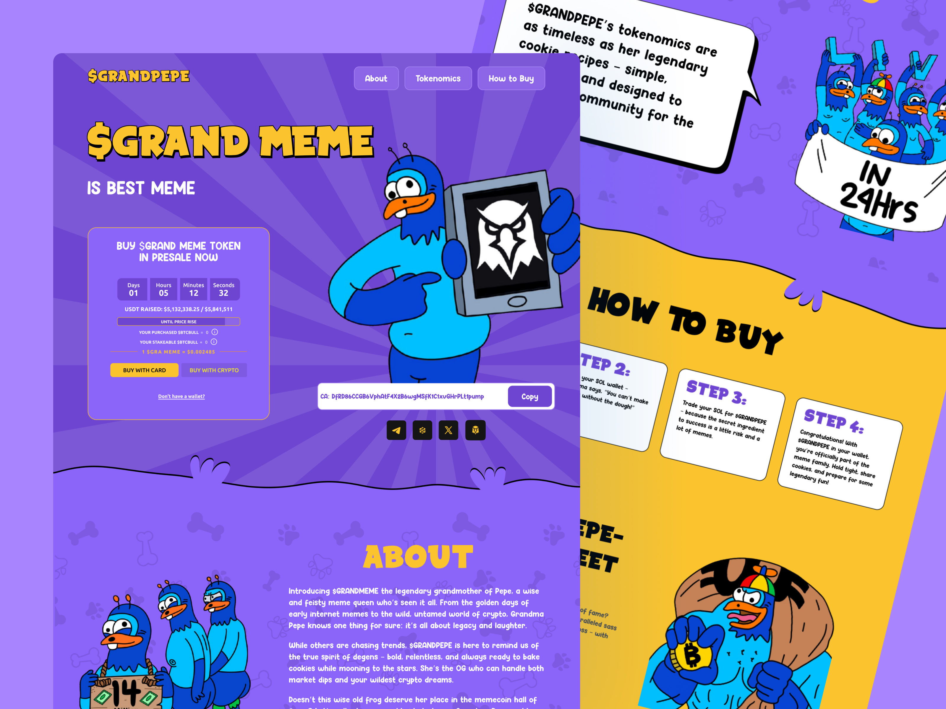 Meme Coin Presale Website by Alamgir Hossain on Dribbble