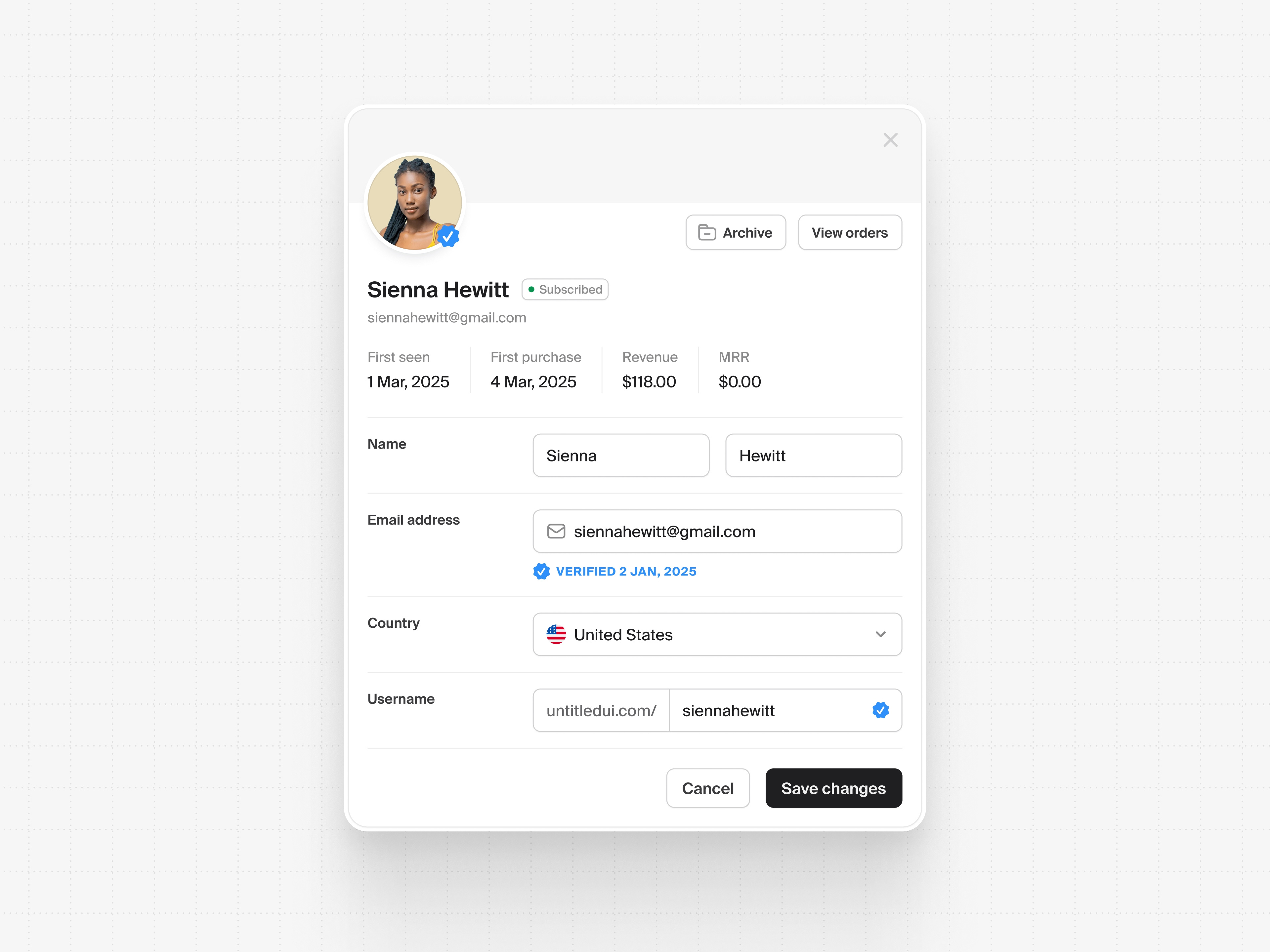 Customer profile — Untitled UI by Jordan Hughes® on Dribbble