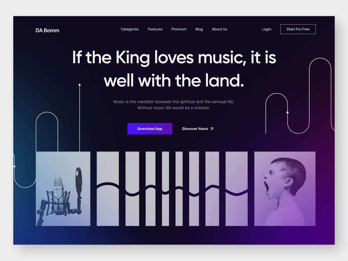 Music Hero Section by Ammad Asif Janjua on Dribbble