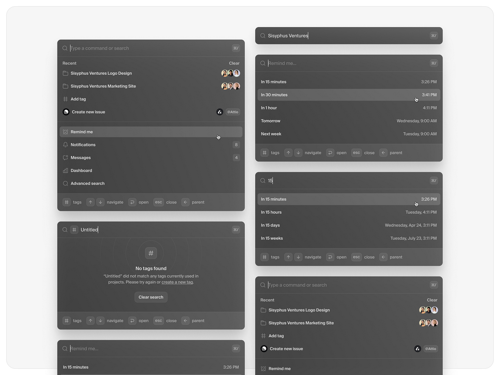 Quick search menus — Untitled UI by Jordan Hughes® on Dribbble