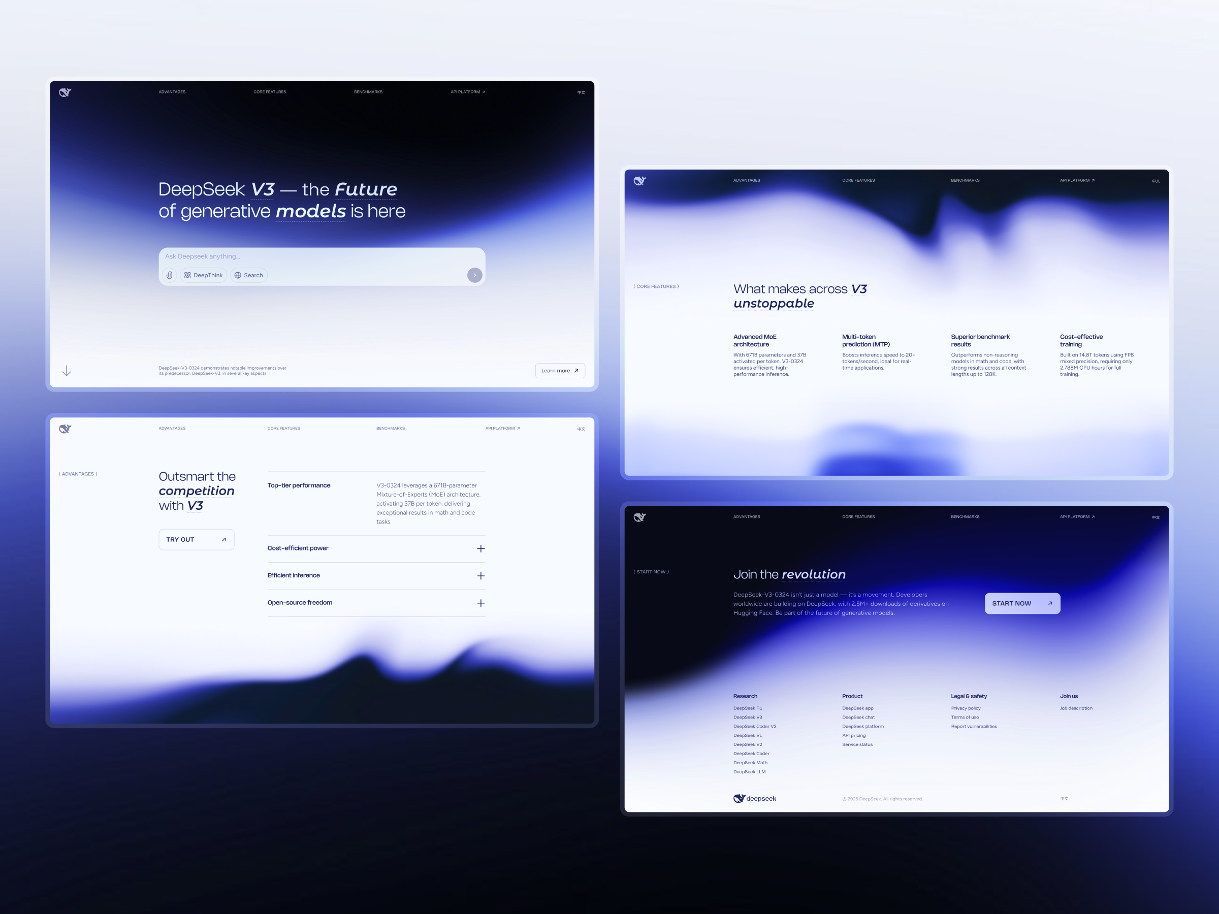 Landing Page Design for DeepSeek AI Company by Shakuro UI/UX for ...