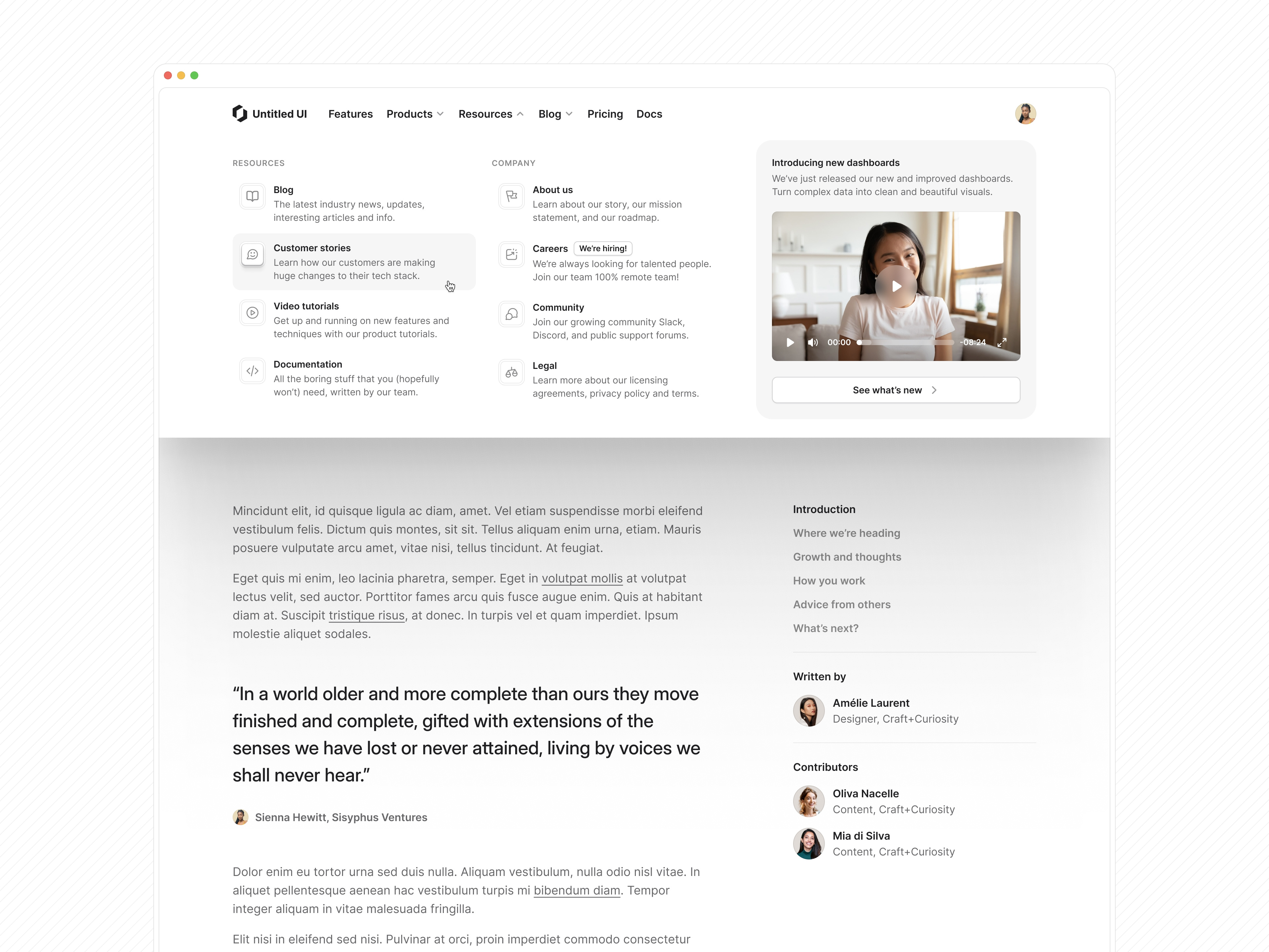 Nav menus — Untitled UI by Jordan Hughes® on Dribbble