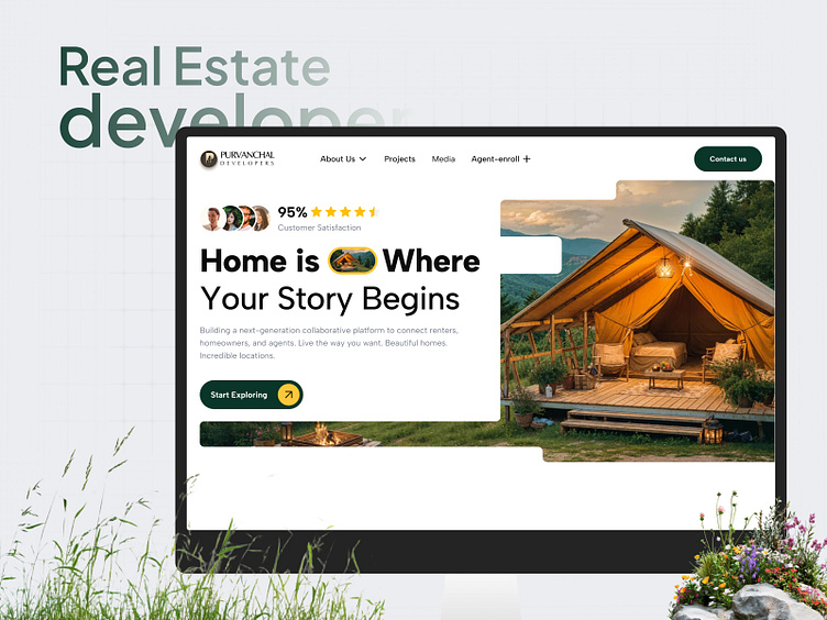 Real estate developers web design by shahzaib jugwal on Dribbble