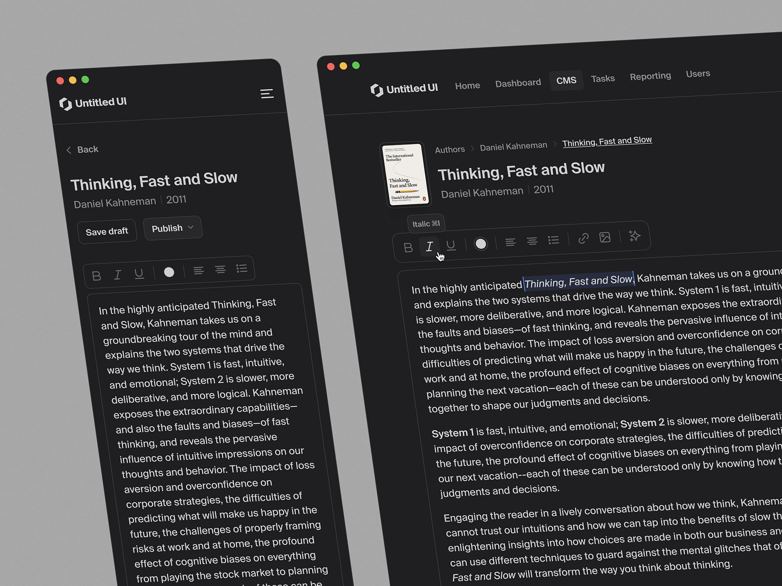Rich text editor — Untitled UI by Jordan Hughes® on Dribbble