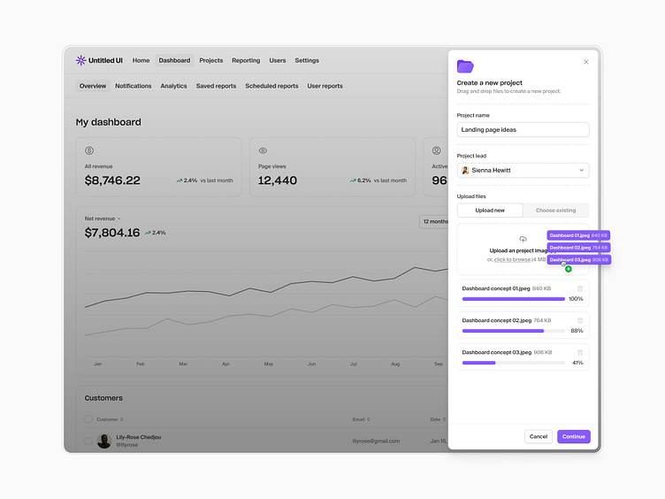 Create a new project — Untitled UI by Jordan Hughes® on Dribbble