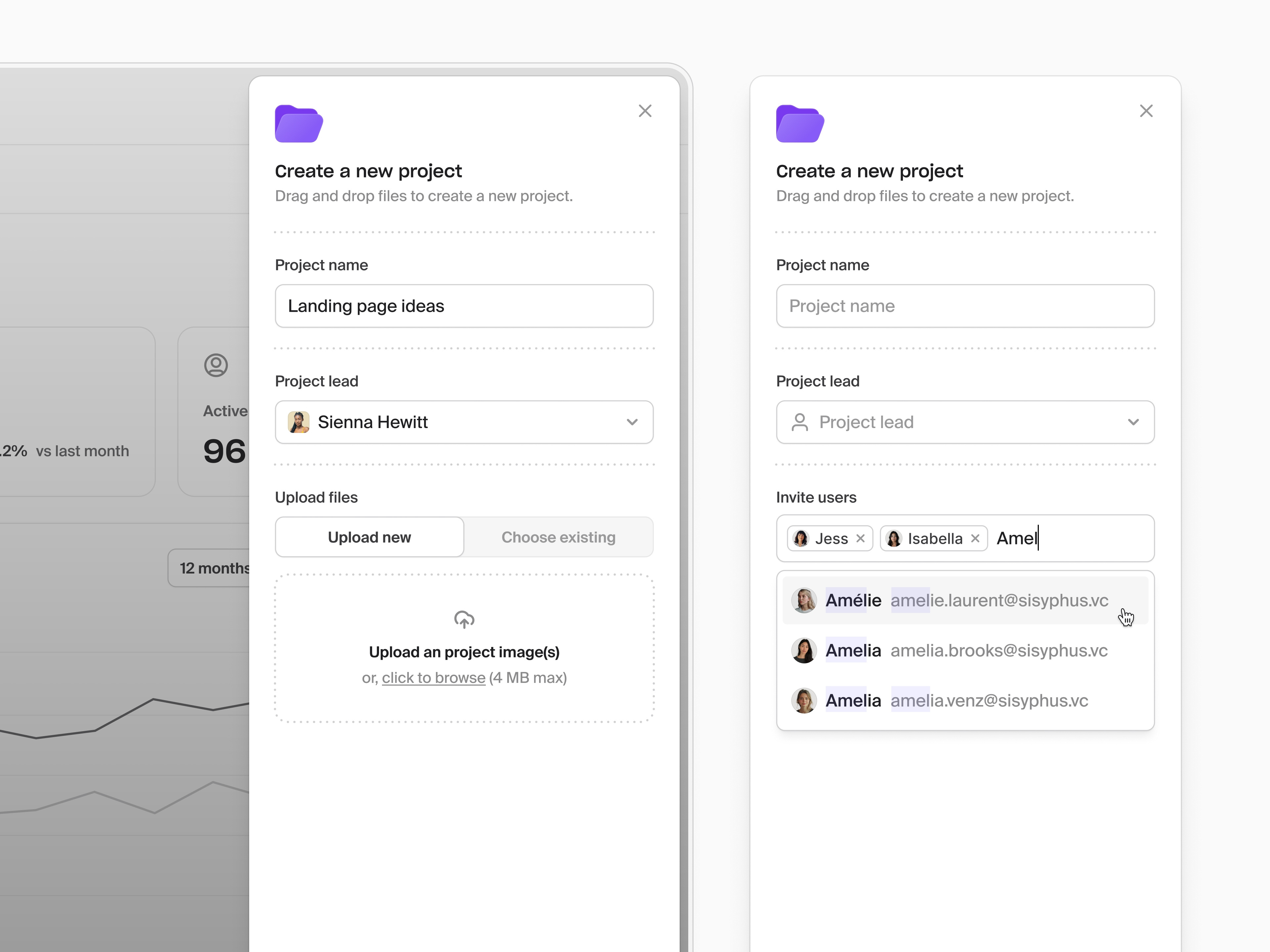 Create a new project — Untitled UI by Jordan Hughes® on Dribbble