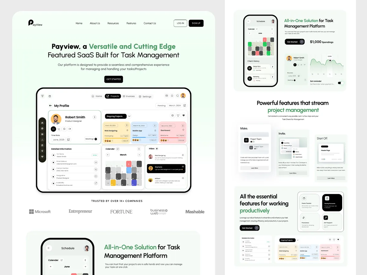 Browse thousands of Task Management Website images for design ...