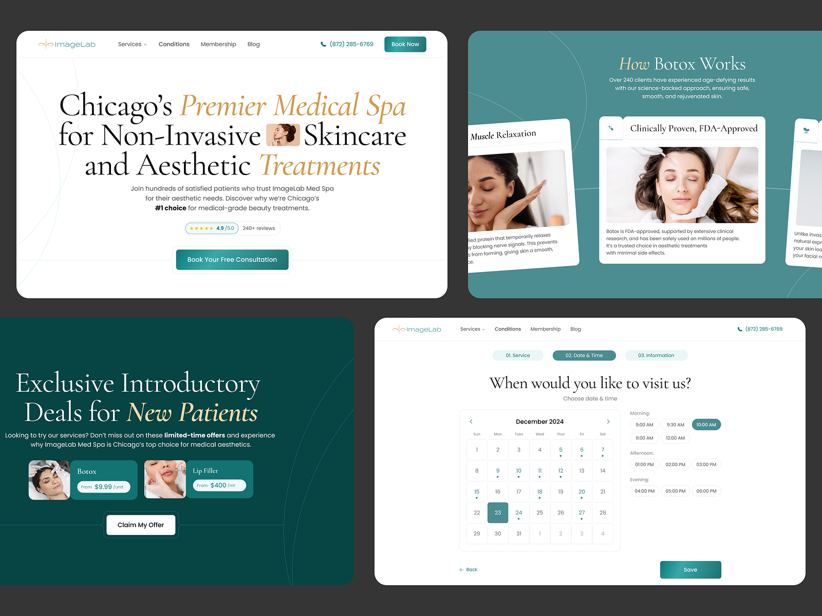Website Design with Reservation UI for Med Spa | Masterly by Masterly ...