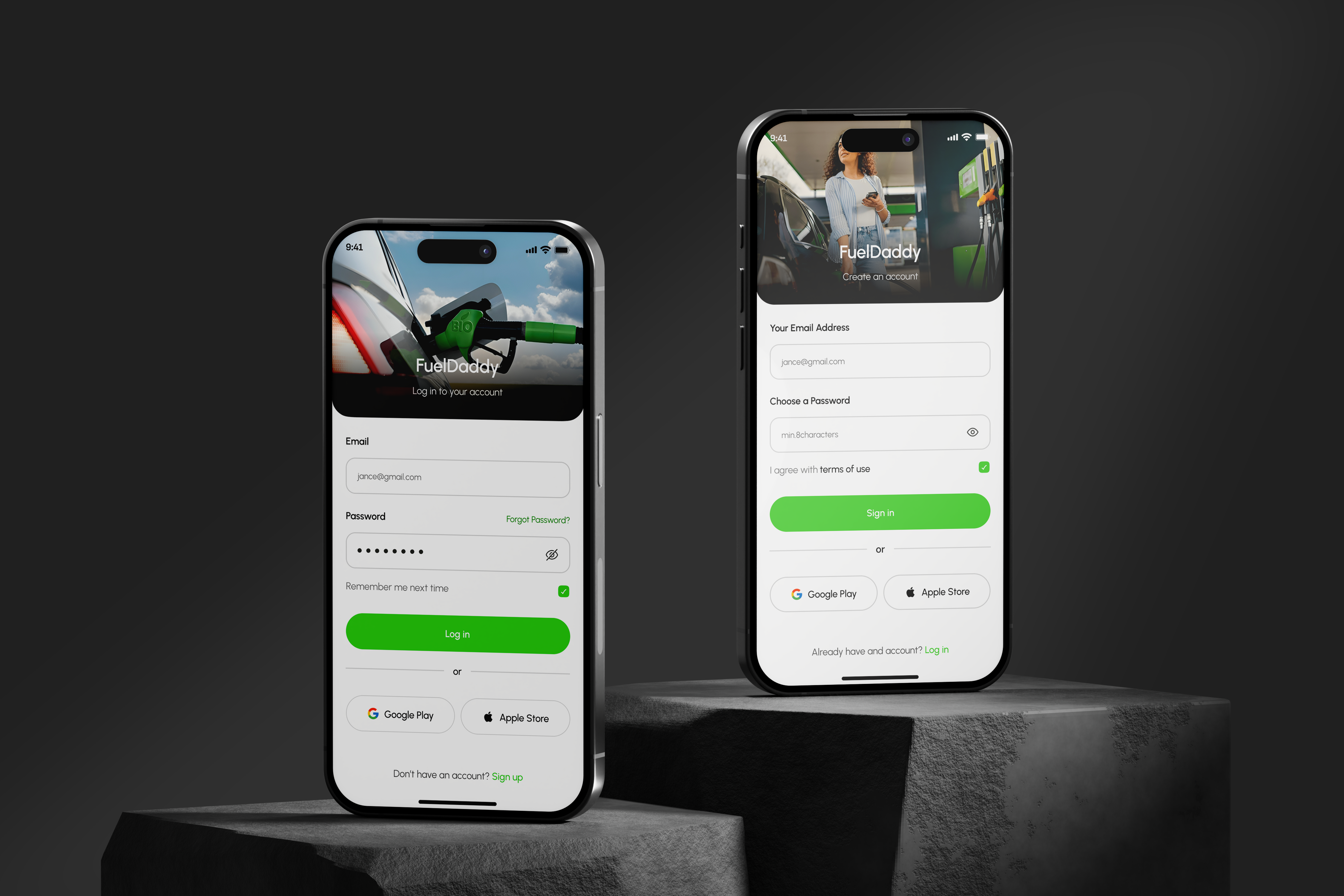 Onboarding Login Screen ôçôfuel Station App Redesign By Rubel Hossainô é å