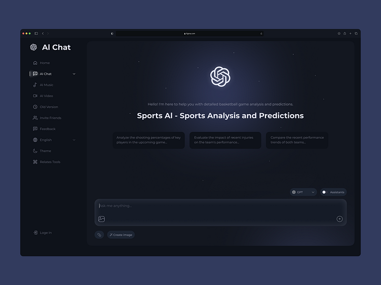 Sports -Ai chat dashboard by SK Billal Hossain on Dribbble