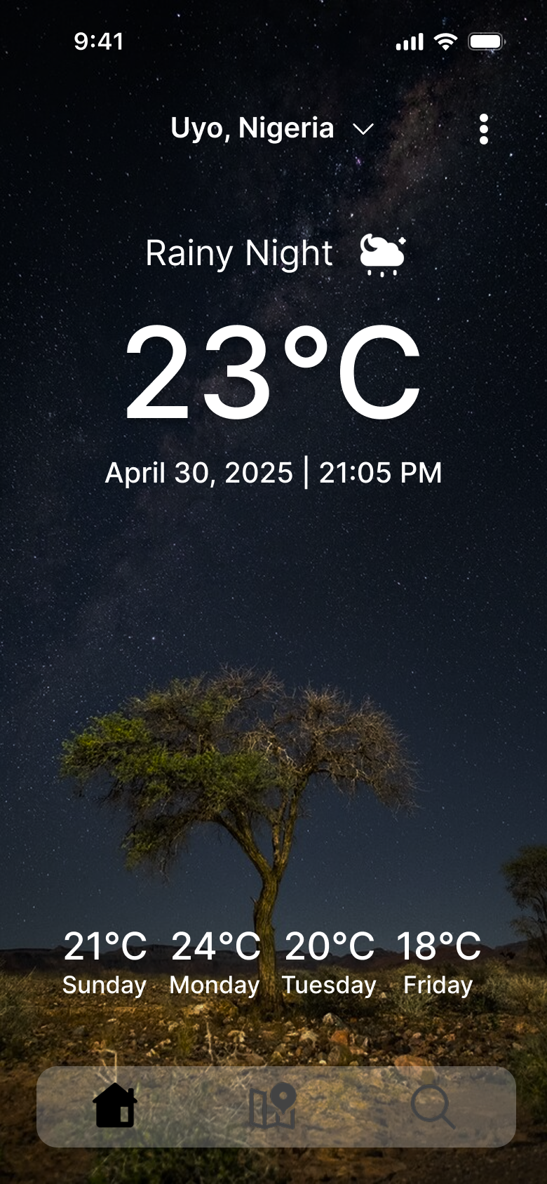 Minimalist Weather App UI by SHADRACH EDOGBANYA on Dribbble