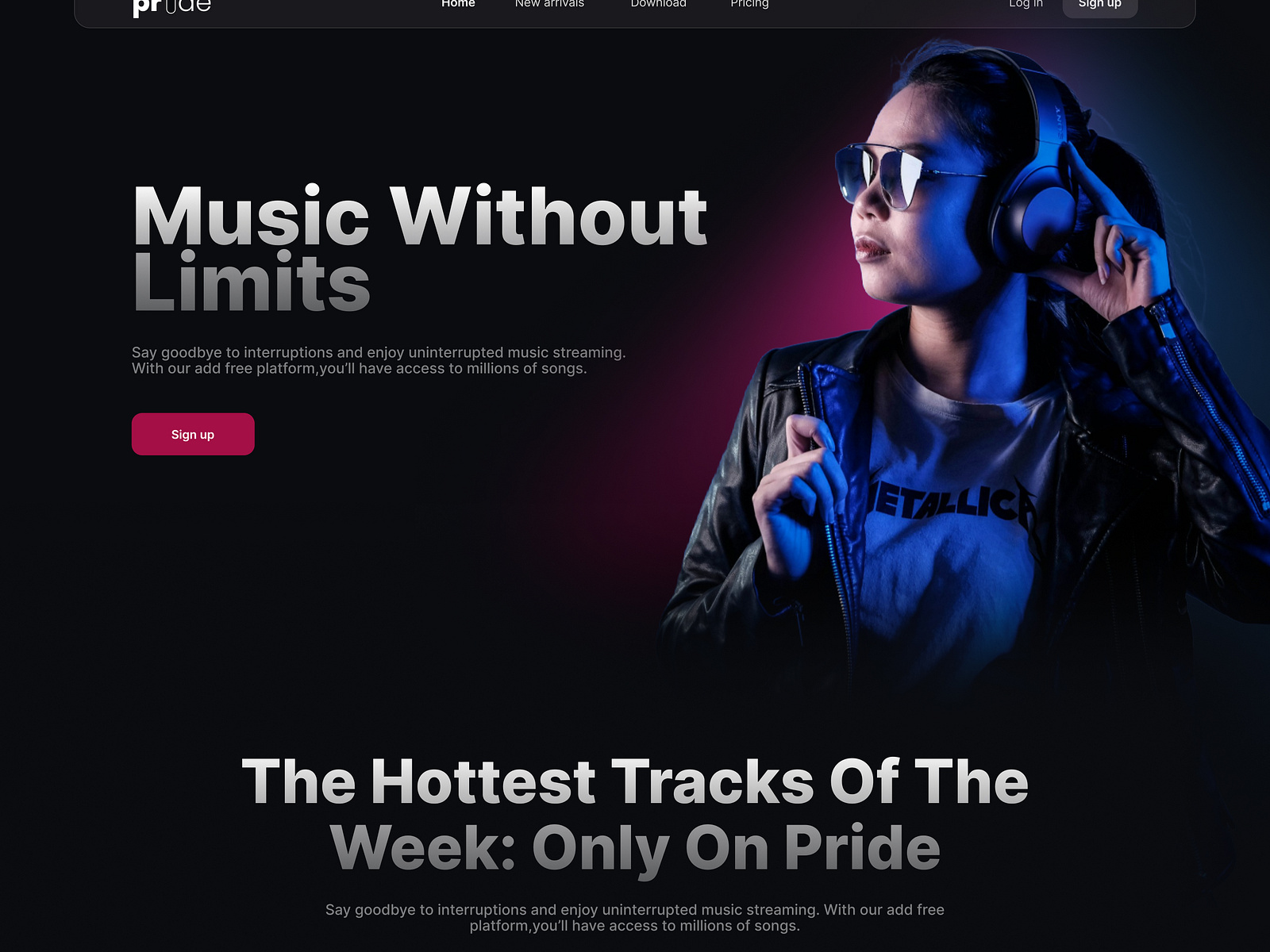 Modern Music Streaming Website Design by S.M Sabbir on Dribbble