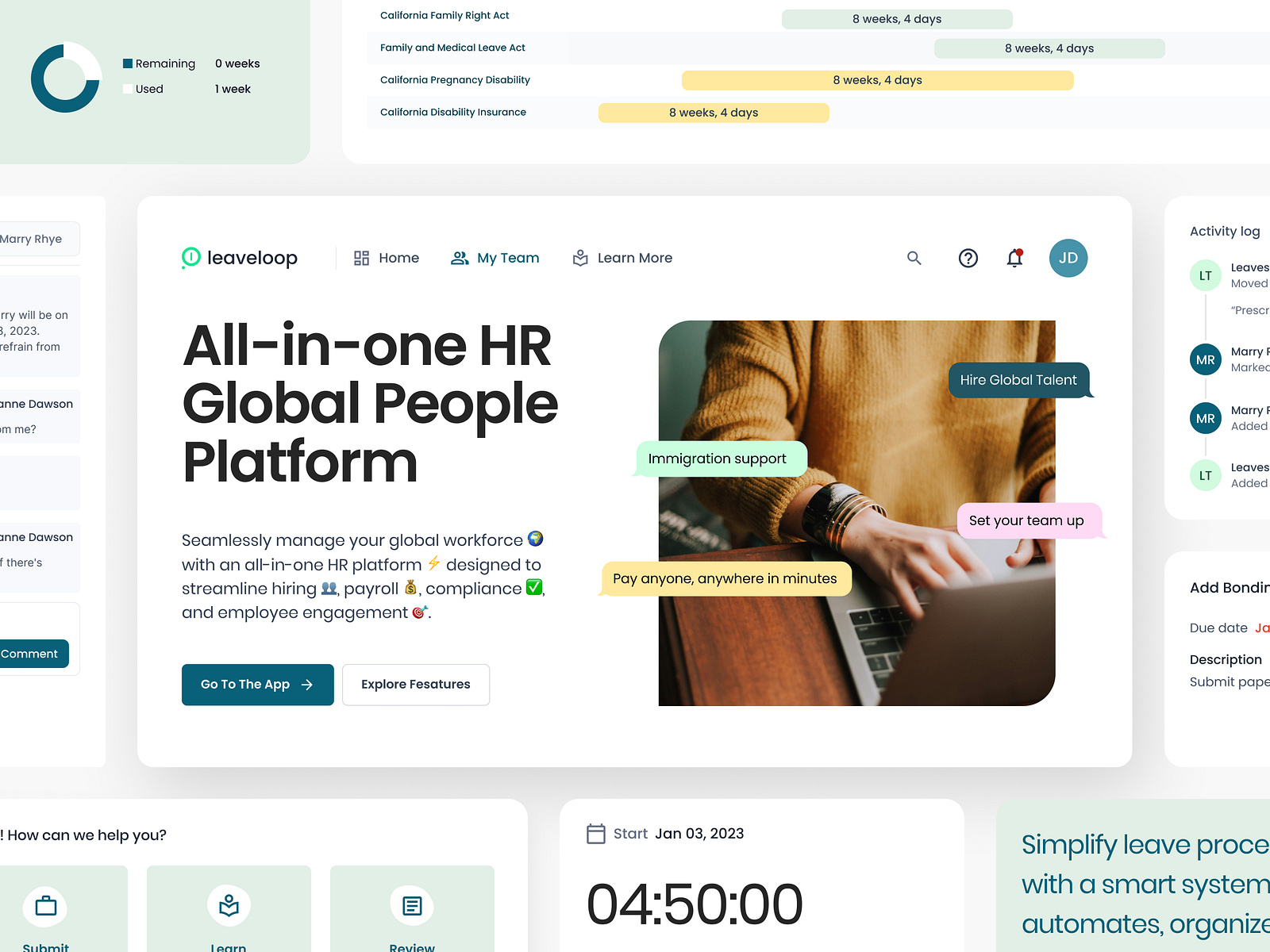 Modern HR Management Dashboard by reloadux on Dribbble