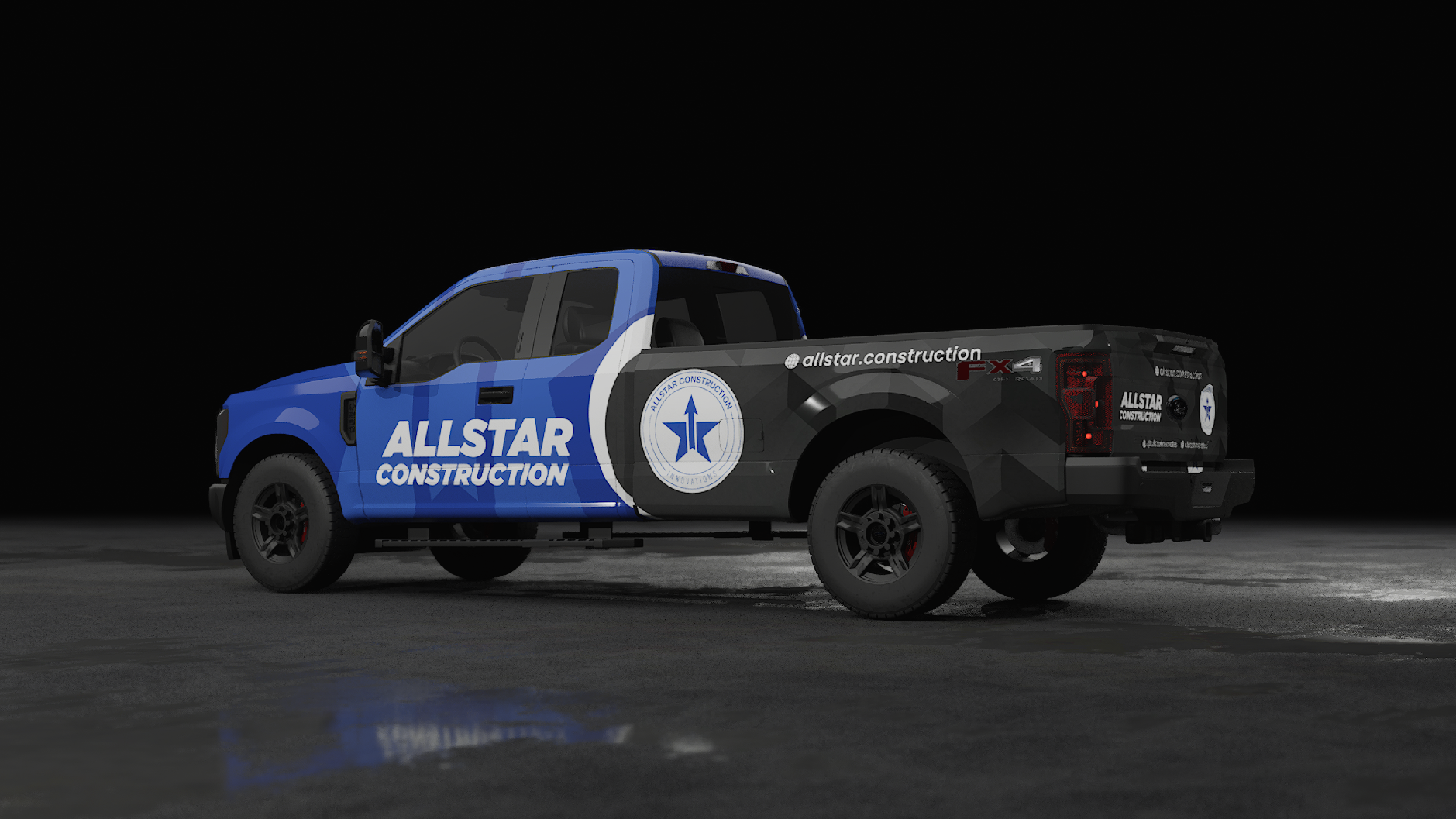 AllStar Construction Truck Wrap Design | Ford F250 by Masud Parvej on Dribbble