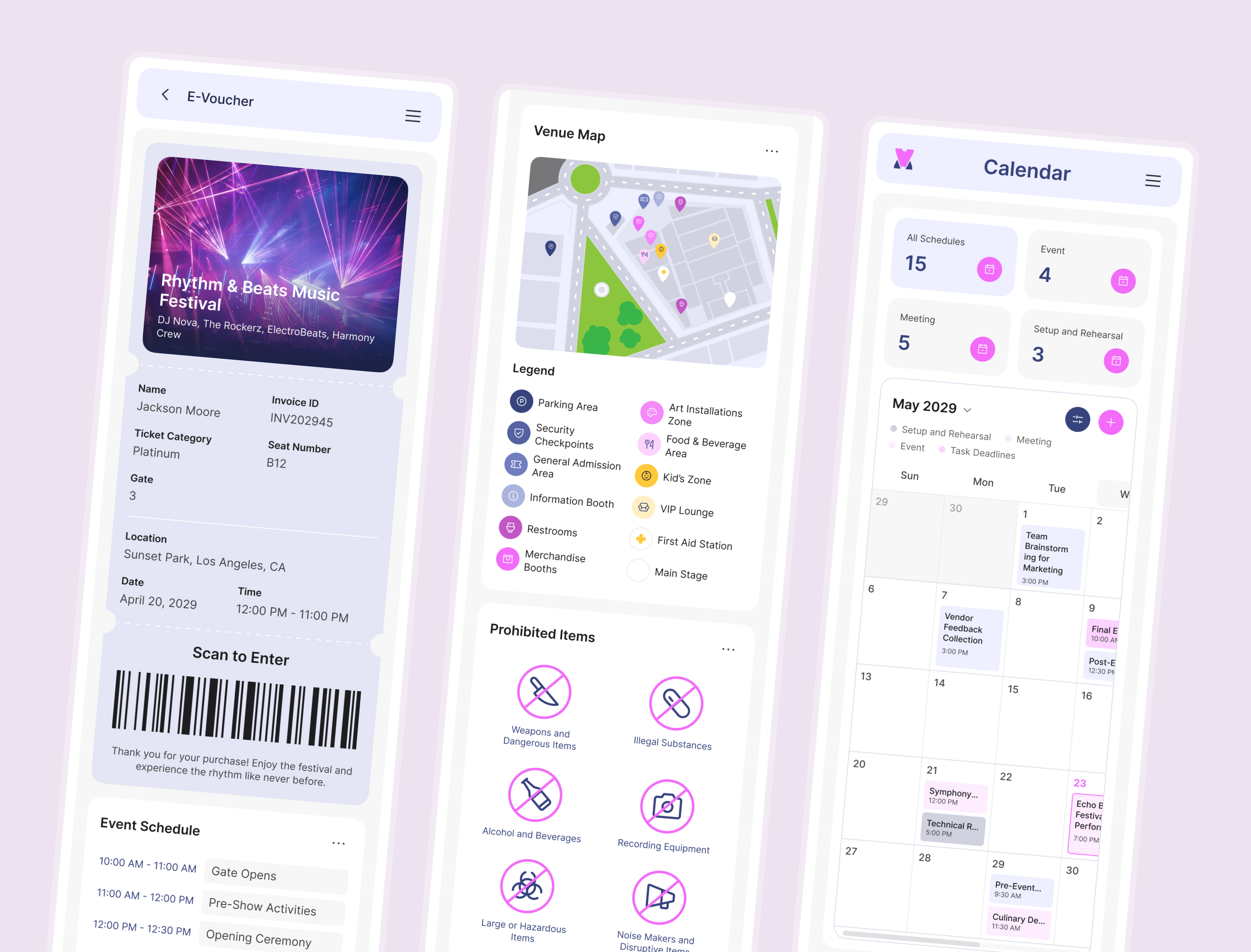 Ventixe E- Voucher & Calendar Page – Event Management Dashboard by ...