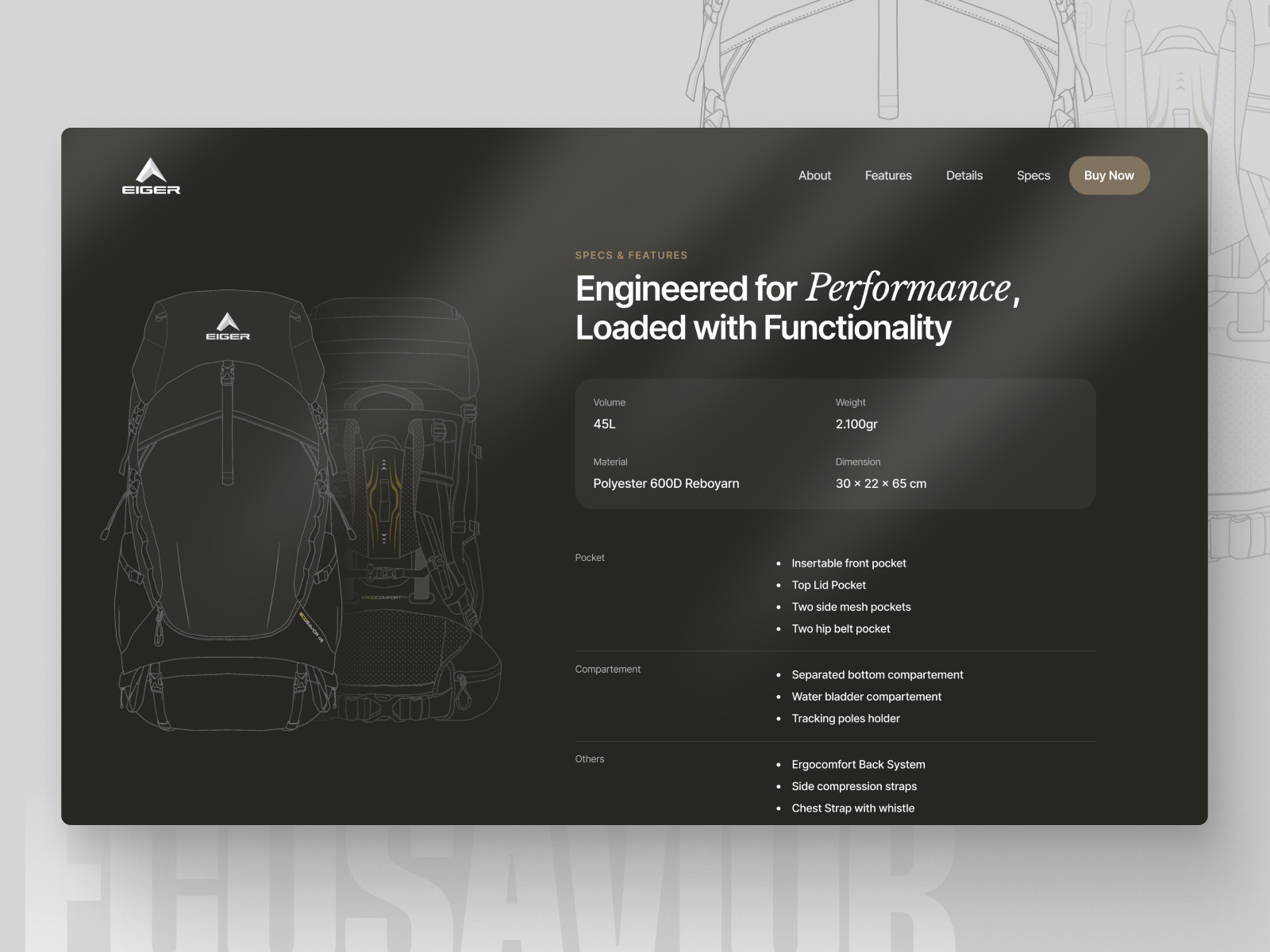 Ecosavior: Product Landing Page for Eiger Adventure by Ghiyaats ...