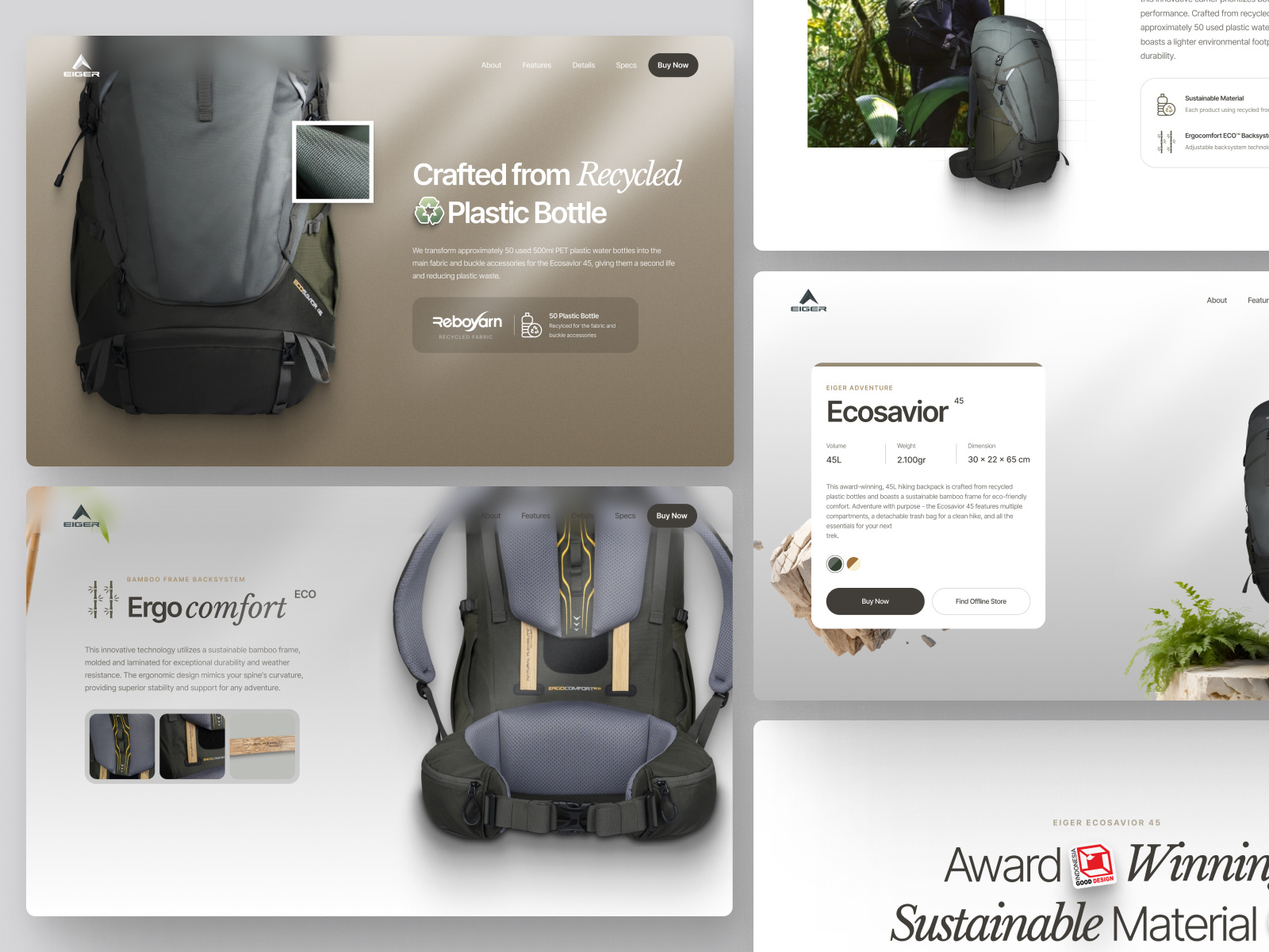 Ecosavior: Product Landing Page for Eiger Adventure by Ghiyaats ...