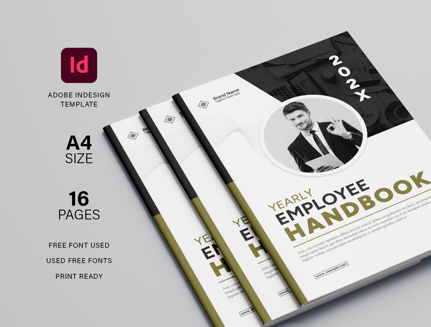 Employee Handbook Brochure Template Layout by Graphictemp Store on Dribbble