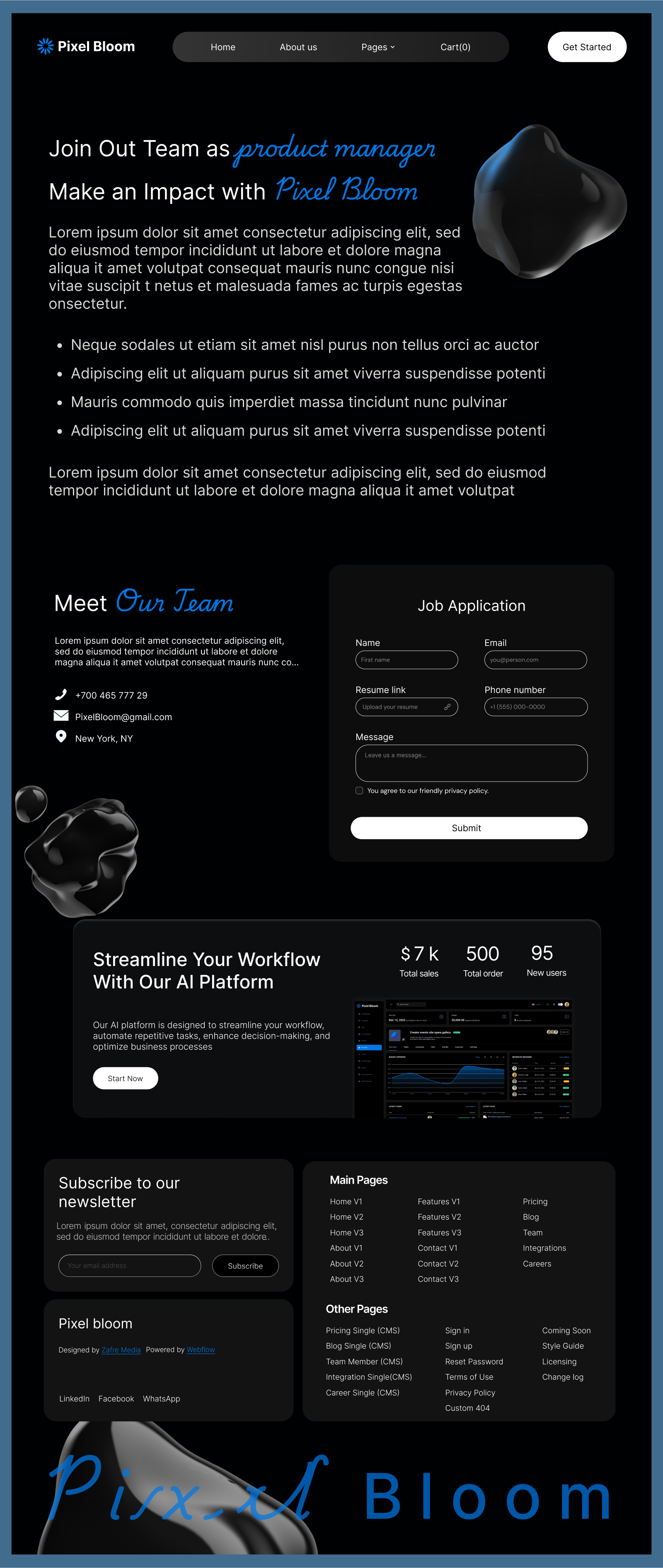 Pixel Bloom - Career Details Page Design by Zafre Media on Dribbble