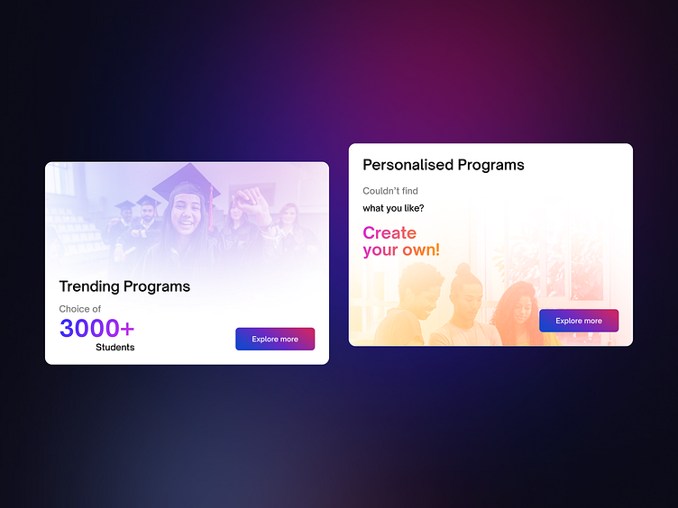 Interactive Program Discovery — UI Card Concepts by Piyush Pullarwar on Dribbble