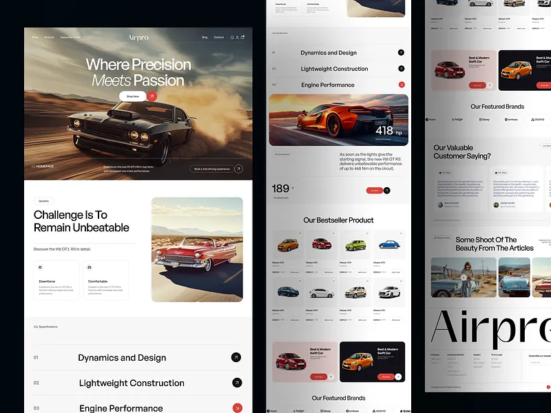 Browse thousands of Car Website images for design inspiration | Dribbble