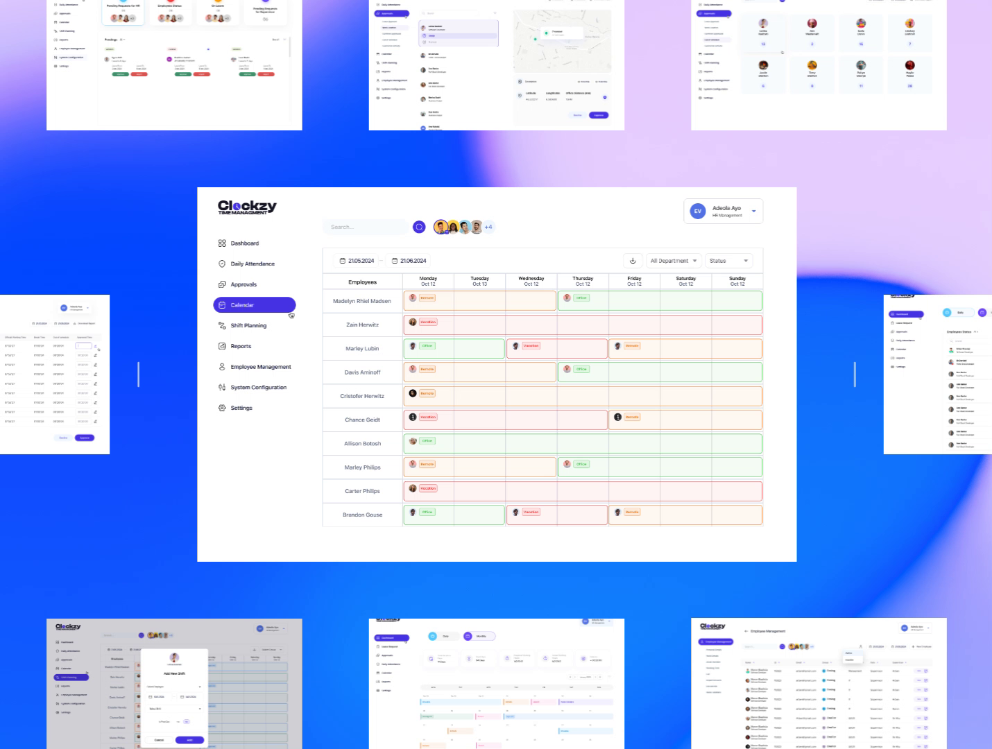 Time managment HR - Employee - Supervisor by Kaltrina Hasani on Dribbble
