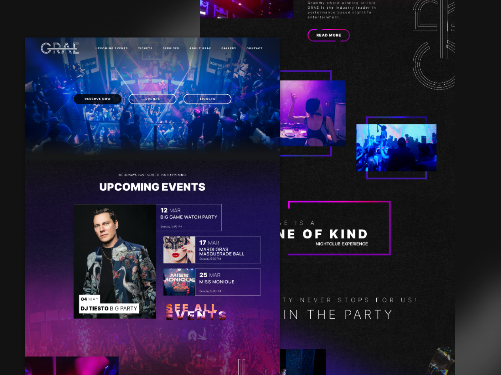 Night Club Website Design by Dario Dominguez on Dribbble