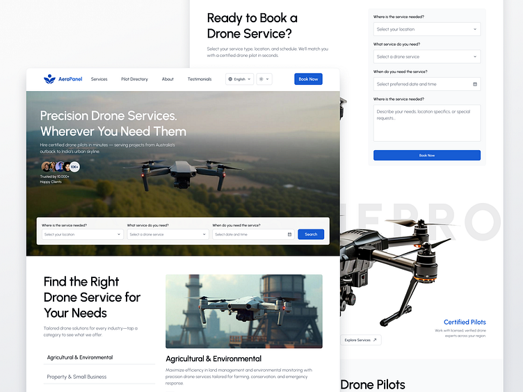 Aero Panel - Landing Page by Miawmiaw on Dribbble
