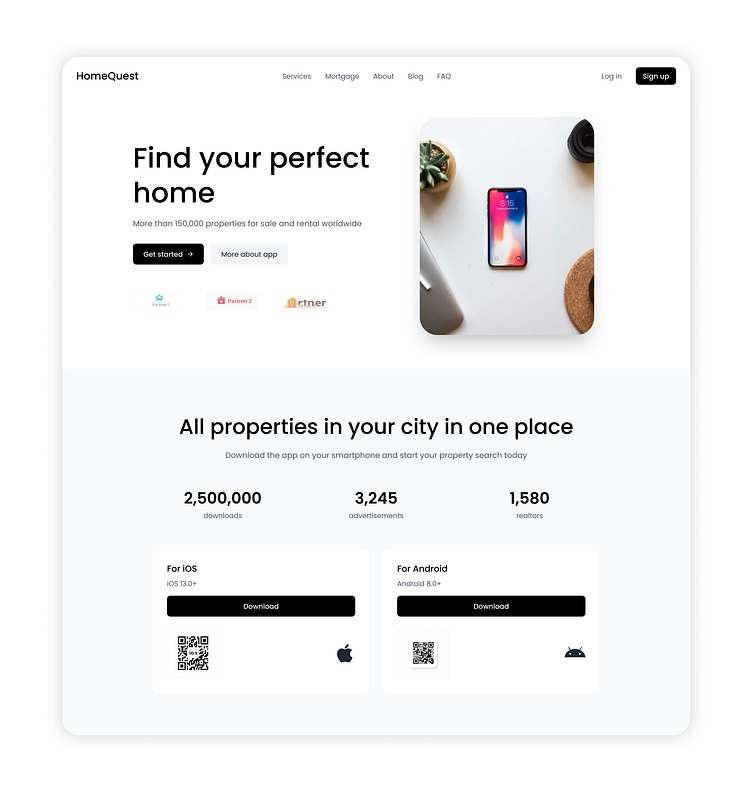 HomeQuest Platform Home Page Design by Ganta Venkata kousik on Dribbble