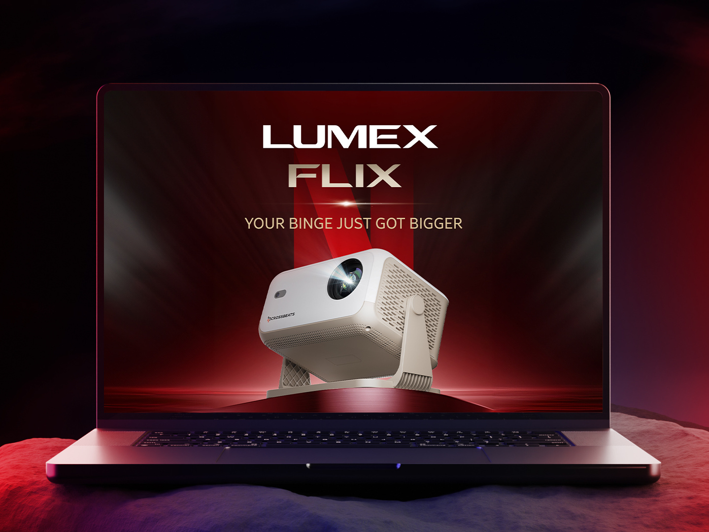 Official Netflix license Smart Projector Lumex Flix by Nobin on Dribbble