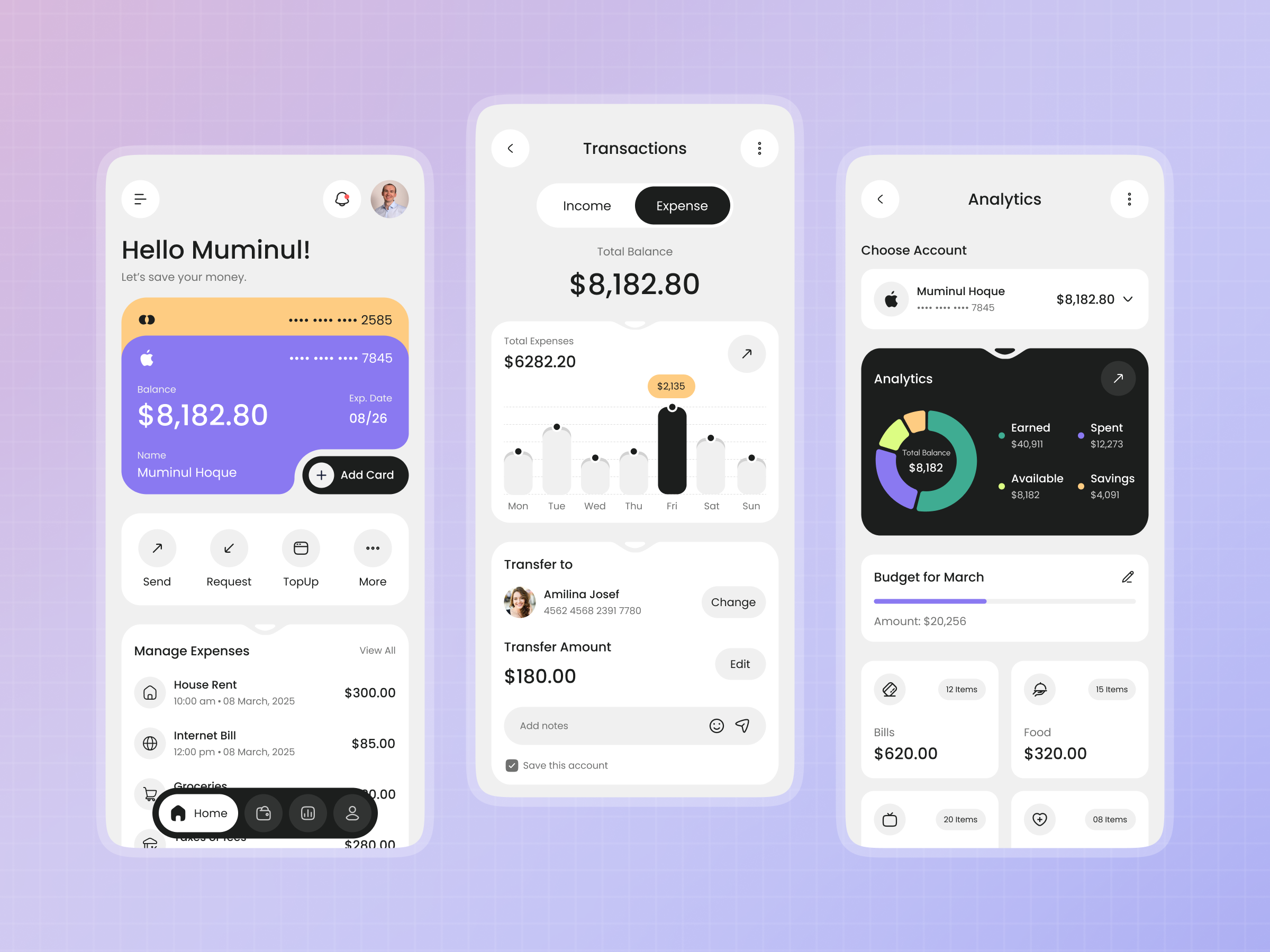 Personal Wallet App designs, themes, templates and downloadable graphic ...