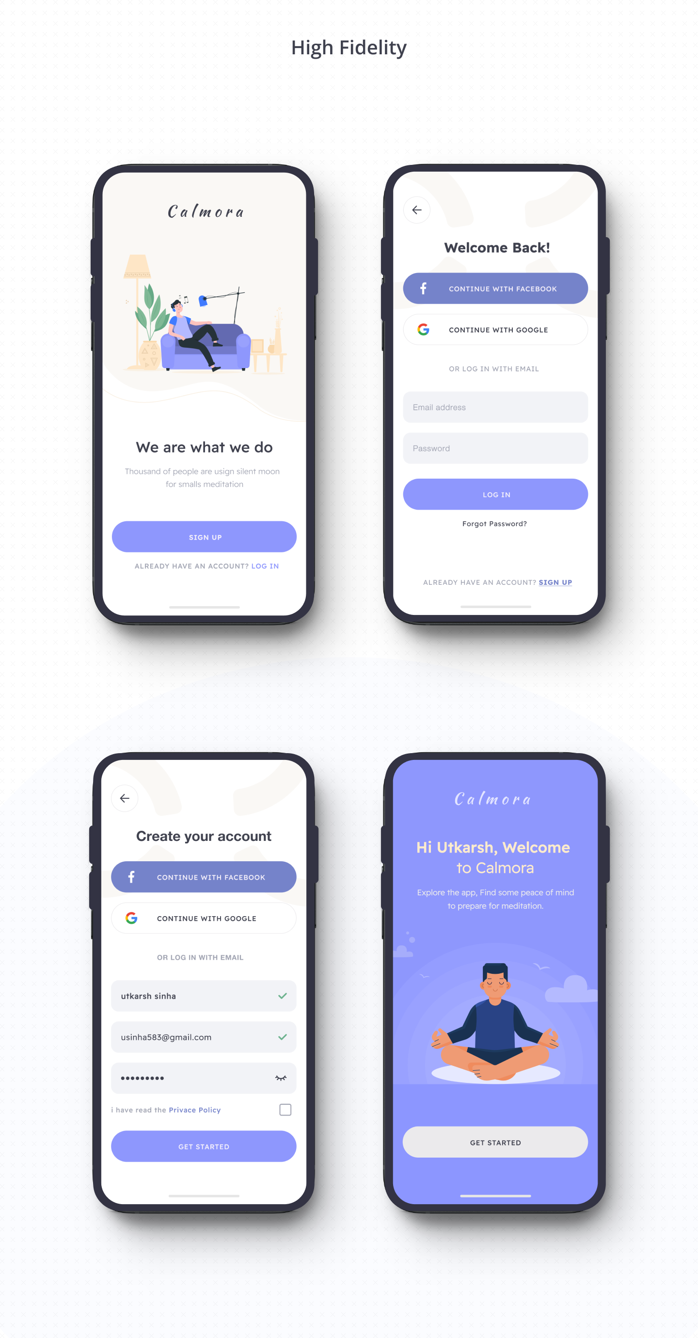 Meditation Mobile App UI/UX Design by Utkarsh Kumar on Dribbble