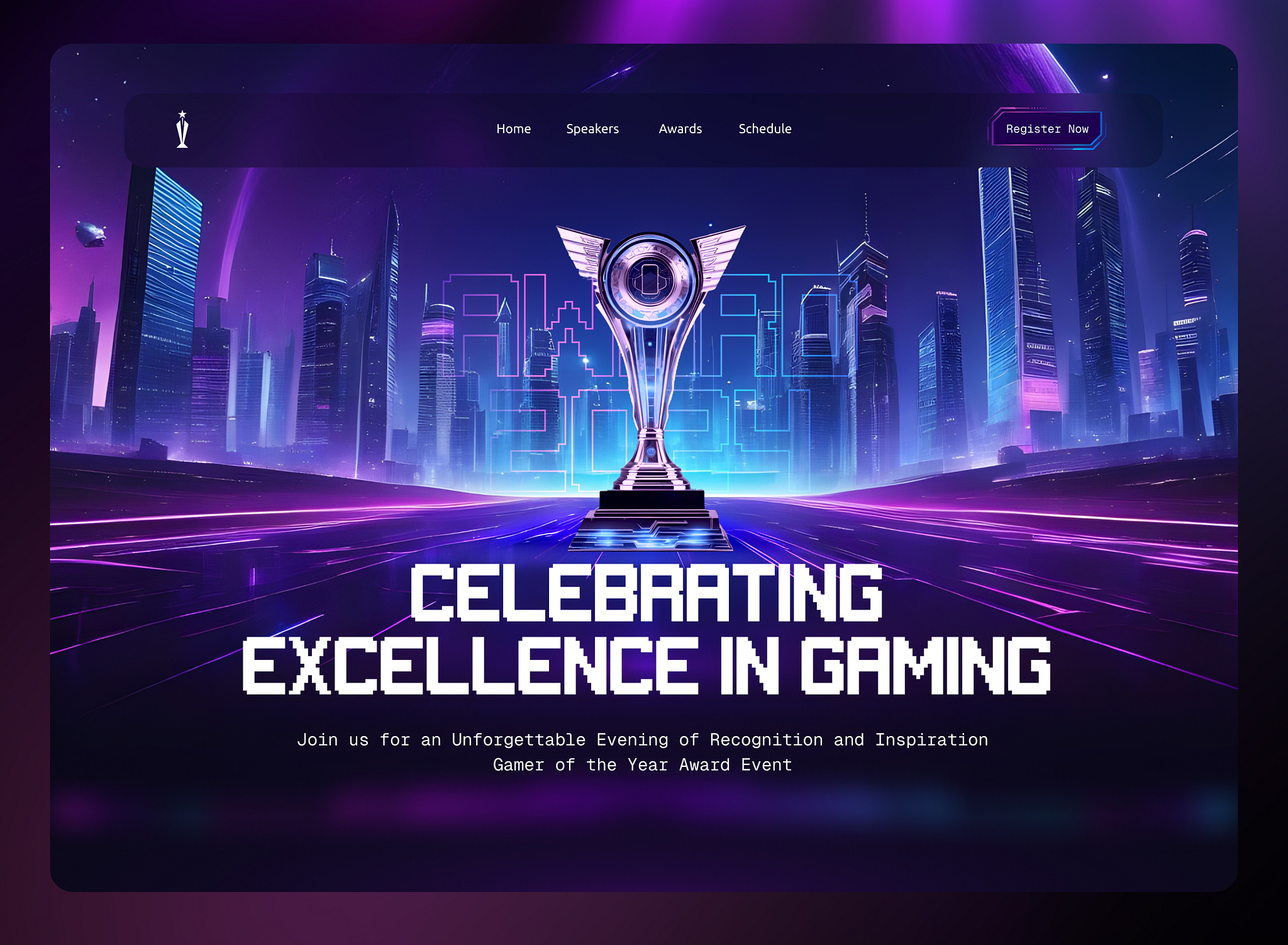 Gaming award event web ui by Md Mansur on Dribbble