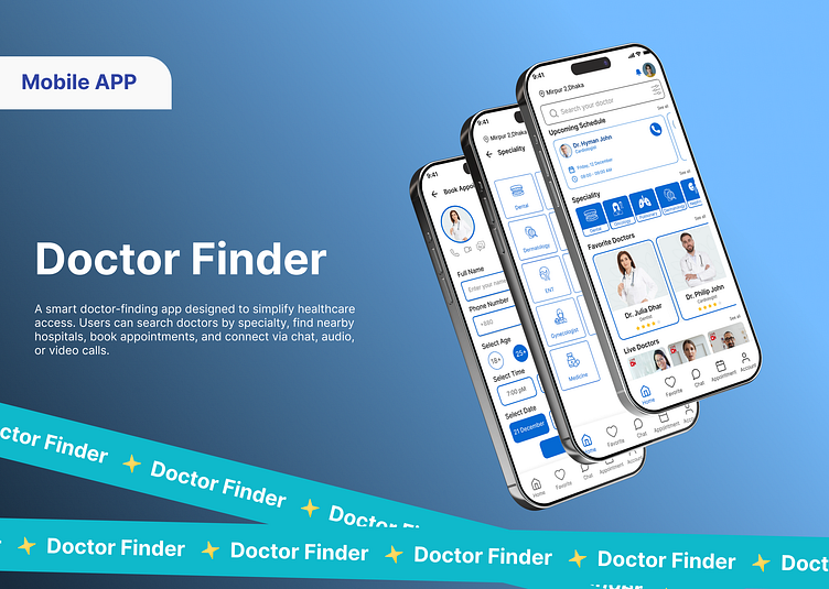 Doctor Finder & Appointment Booking App UI Design by Saima Zannat ...