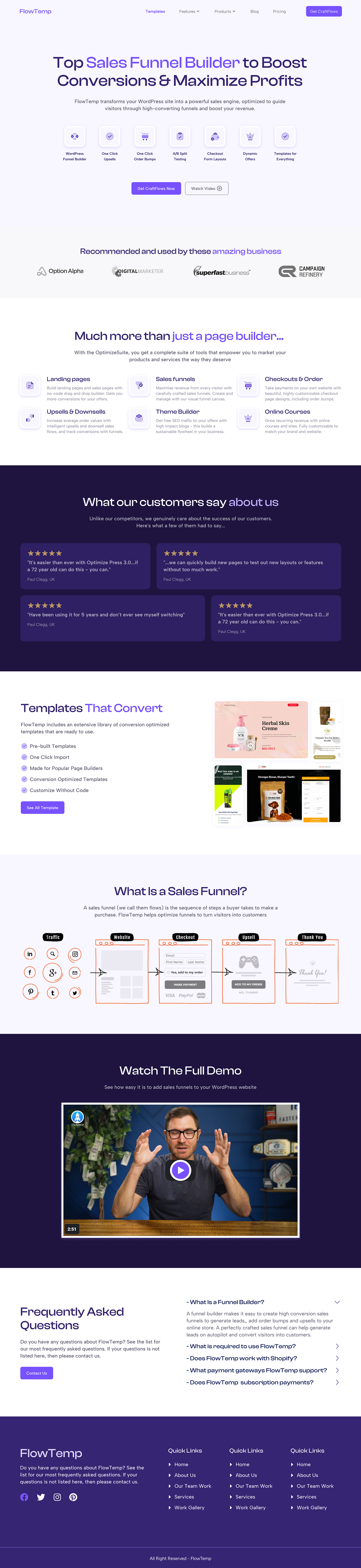 Sales Funnel Builder Landing Page Design by Md Nazmul Hassan 🔥 on Dribbble