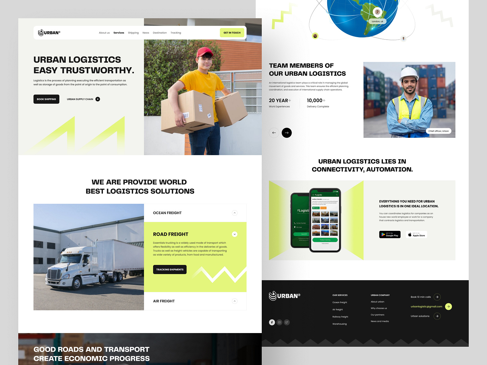 Logistics - web design - landingpage - homepage by Jabel - UI UX & Web Designer on Dribbble